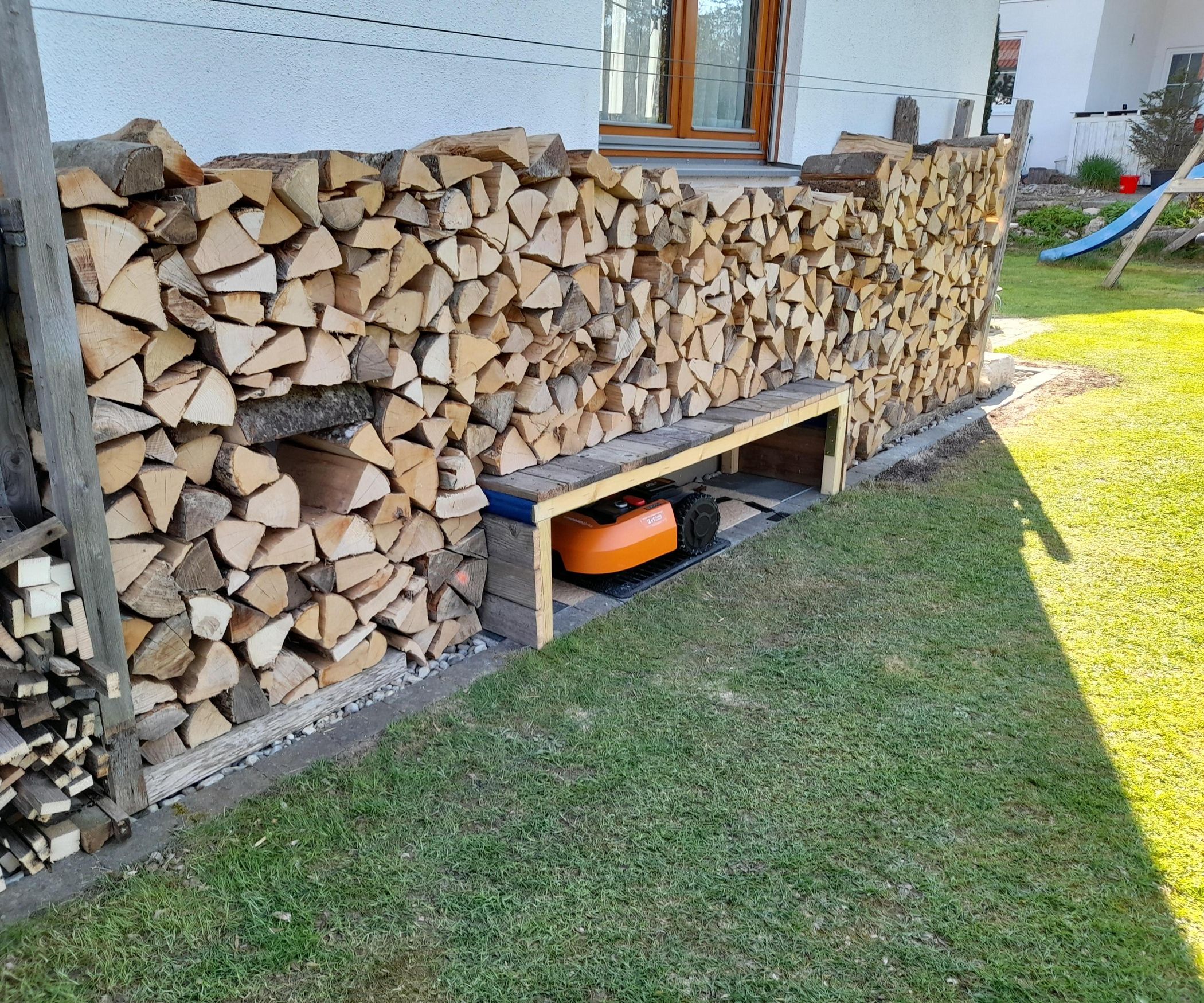 Robot Mower Garage in the Firewood : 6 Steps (with Pictures ...