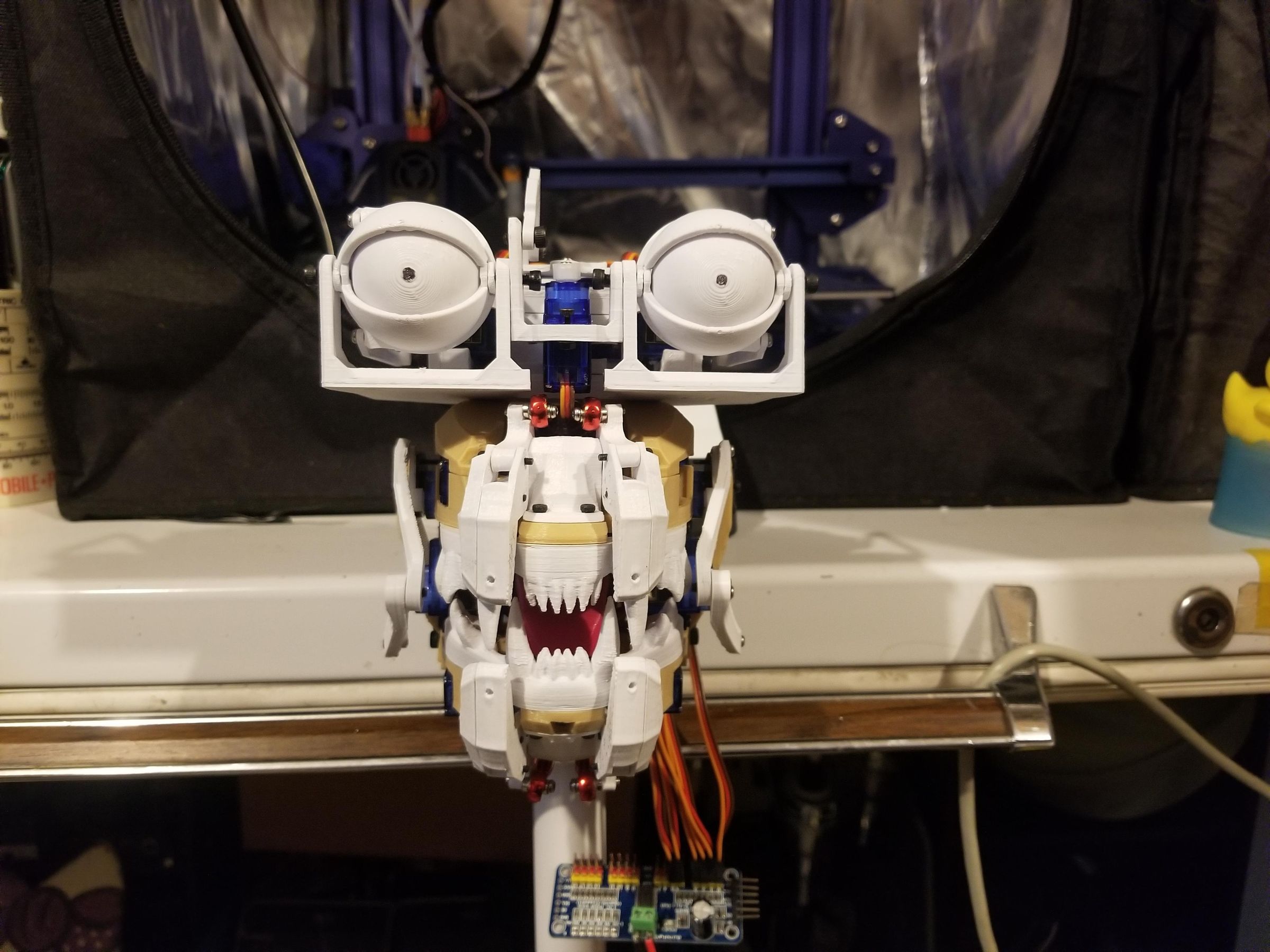 Simple Animatronic Mouth Using 3D Printing, Arduino and Python : 4 ...