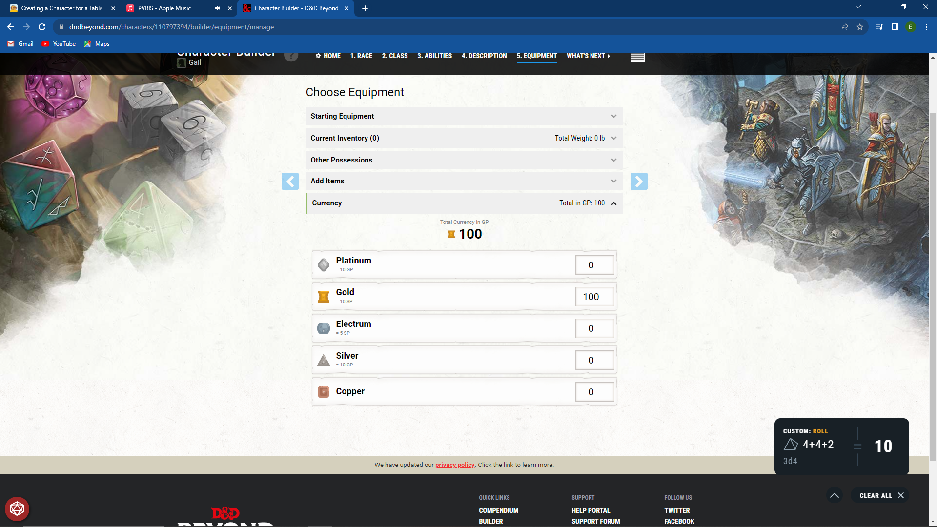 Creating a Character for Dungeons and Dragons Using DnDBeyond.com : 25 ...