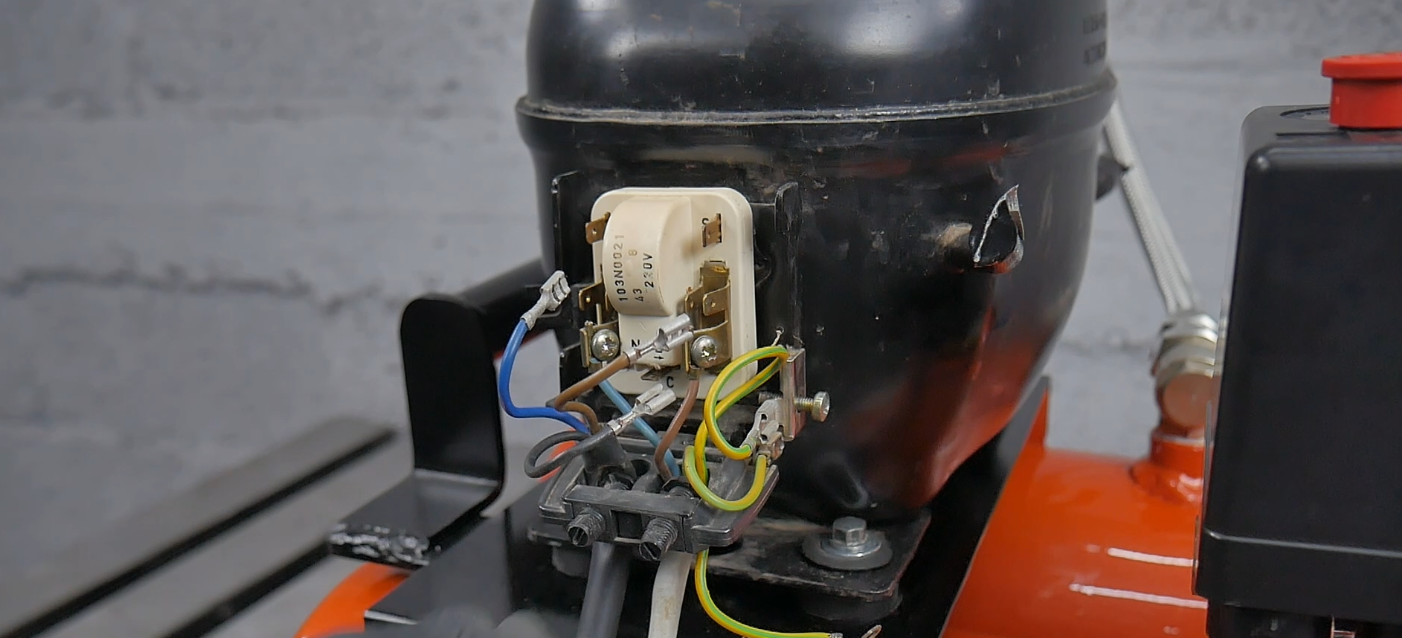How to Make Silent Air Compressor With Refrigerator Motor and Fire ...