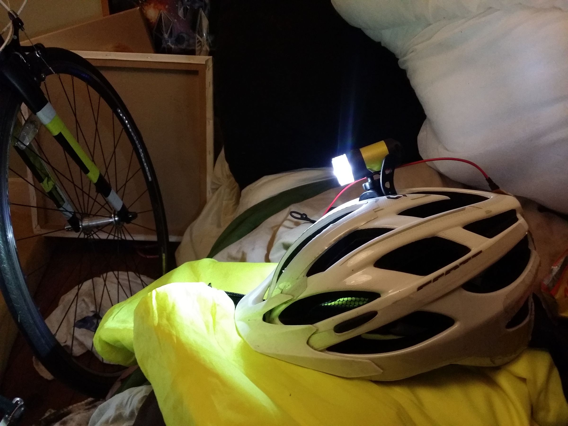 Cycle Light Helmet LED SUPER EASY. ALL PREBOUGHT PARTS : 4 Steps ...