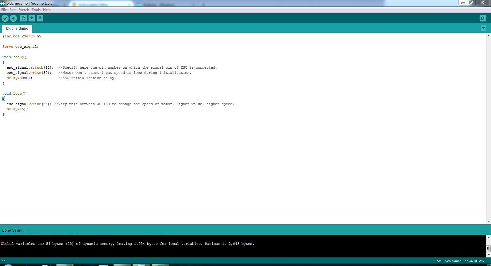 Interfacing Brushless DC Motor (BLDC) With Arduino : 4 Steps (with ...