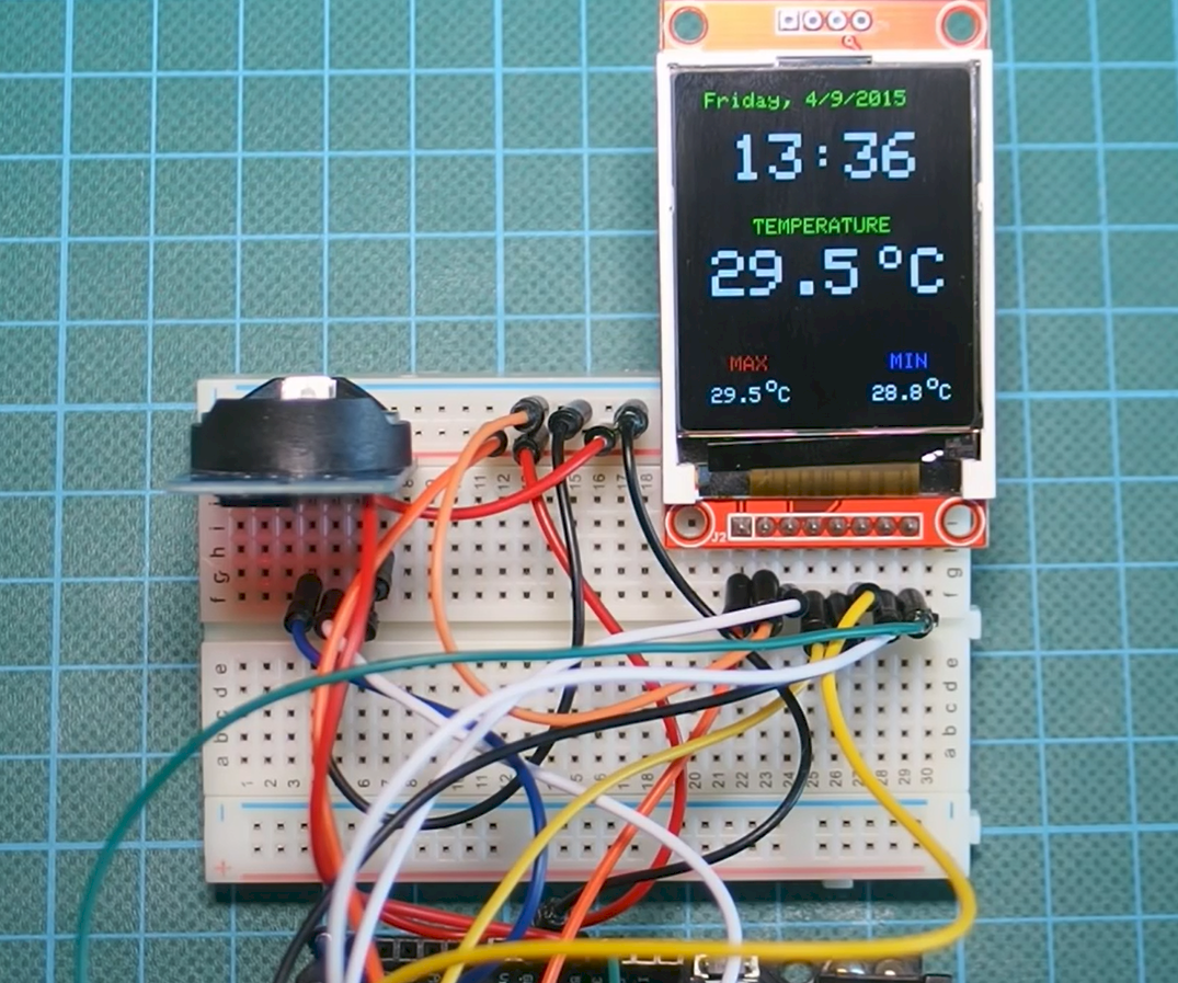Arduino DS3231 Real Time Clock With Color TFT : 4 Steps - Instructables