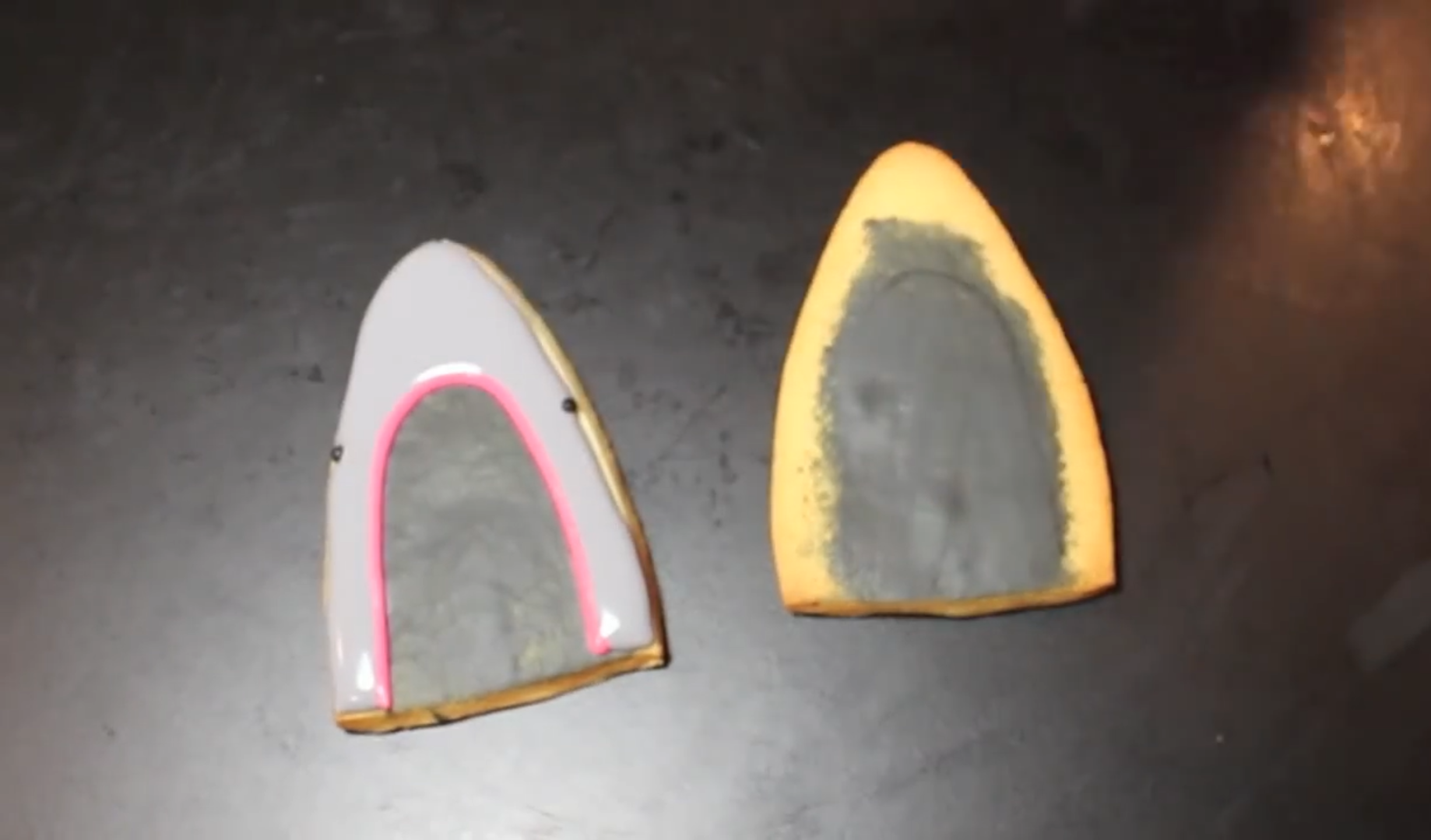 Shark Sugar Cookie Decorated With Creamy Royal Icing : 4 Steps ...