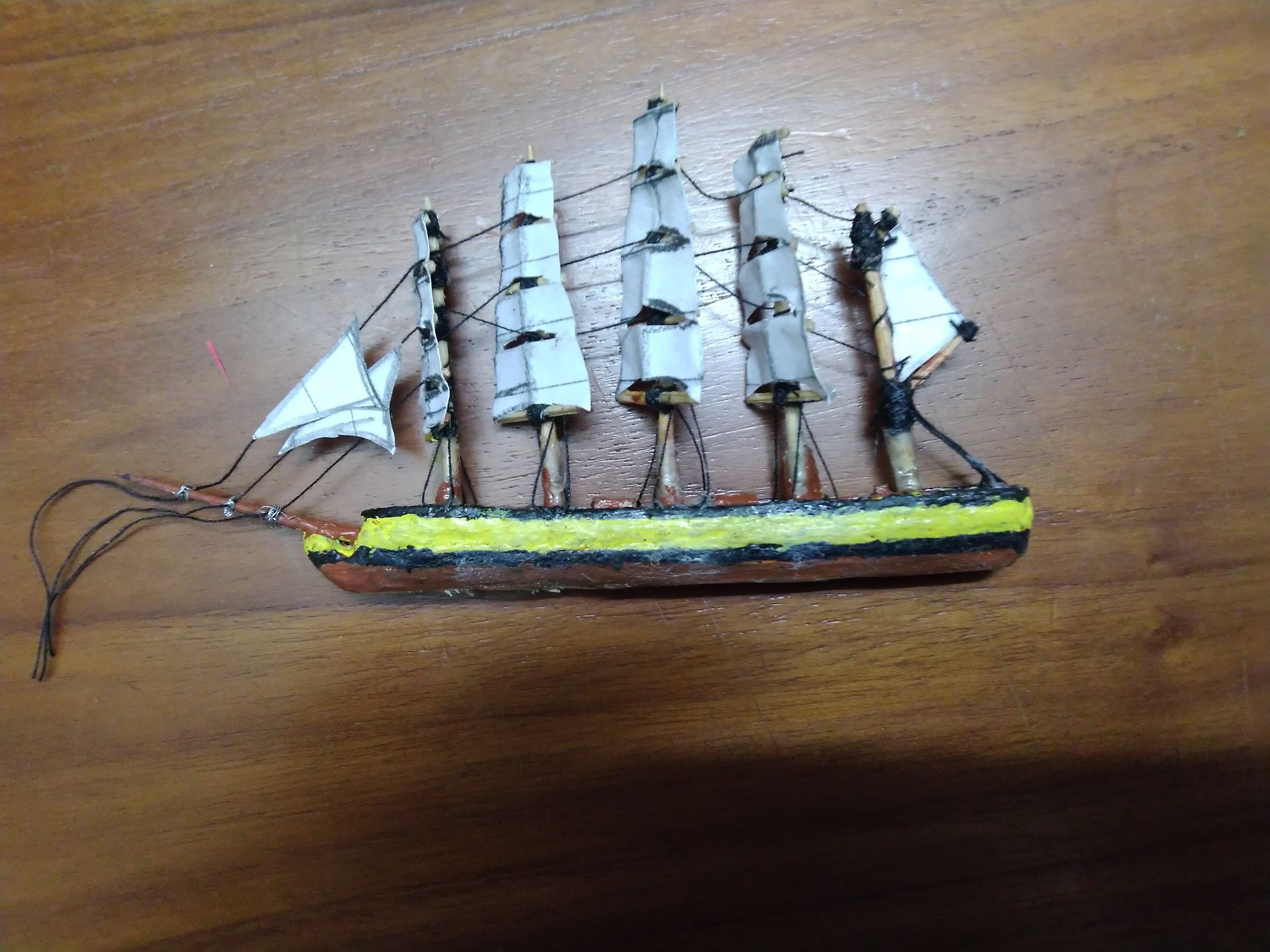 Popsicle Stick Ship Model