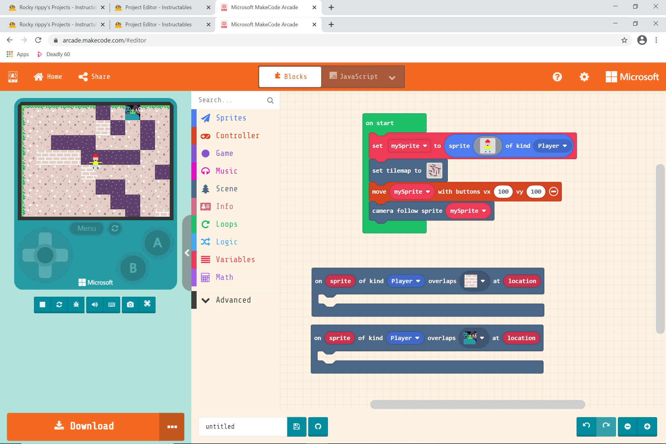 Create a Fun Block Game With MakeCode Arcade : 10 Steps - Instructables
