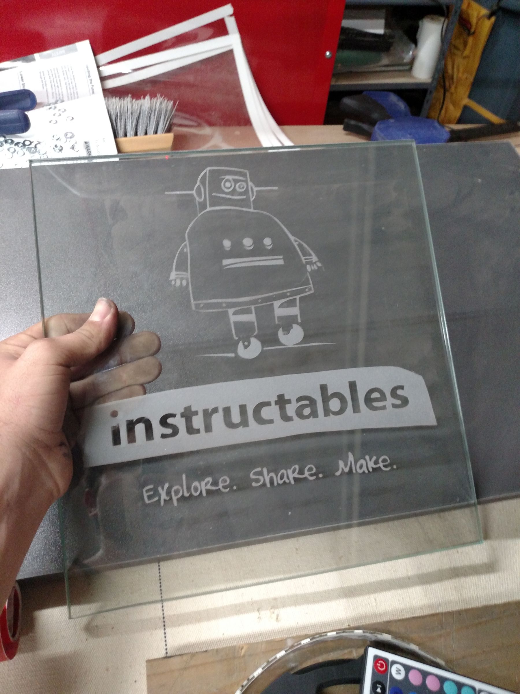 How to Create Your Own Frosted Glass Sign : 10 Steps (with Pictures ...