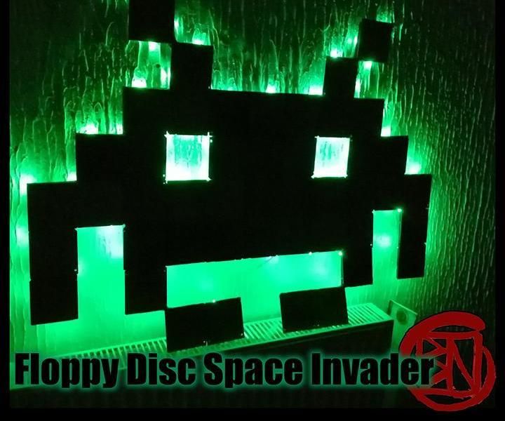 Floppy Disc Space Invader Wall Deco : 5 Steps (with Pictures ...