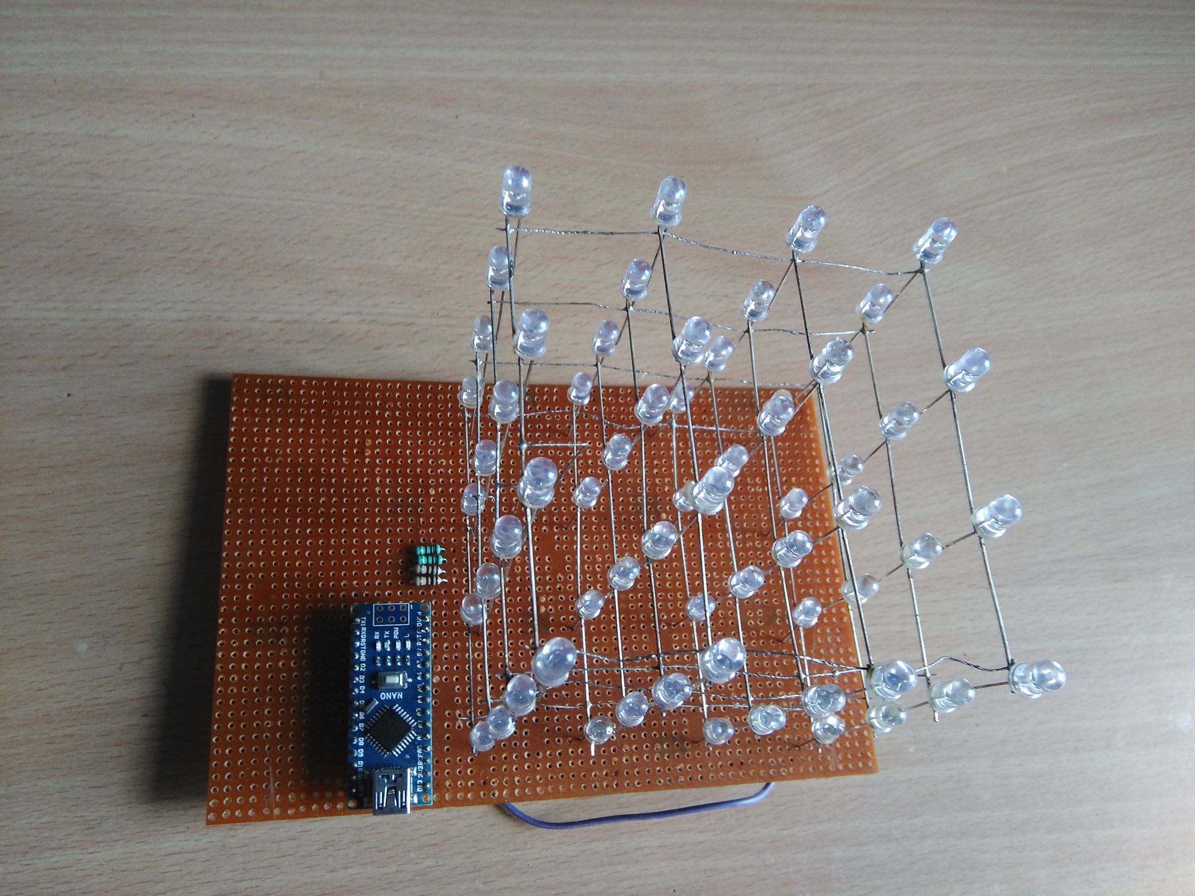 4x4 Led Cube Full : 4 Steps - Instructables