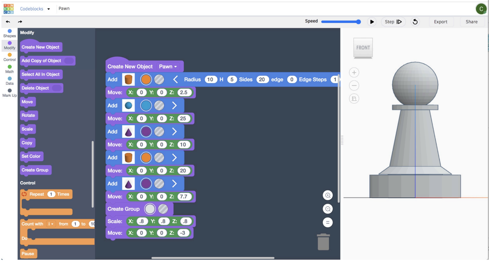 TINKERCAD CODEBLOCK CHESS SET : 8 Steps - Instructables