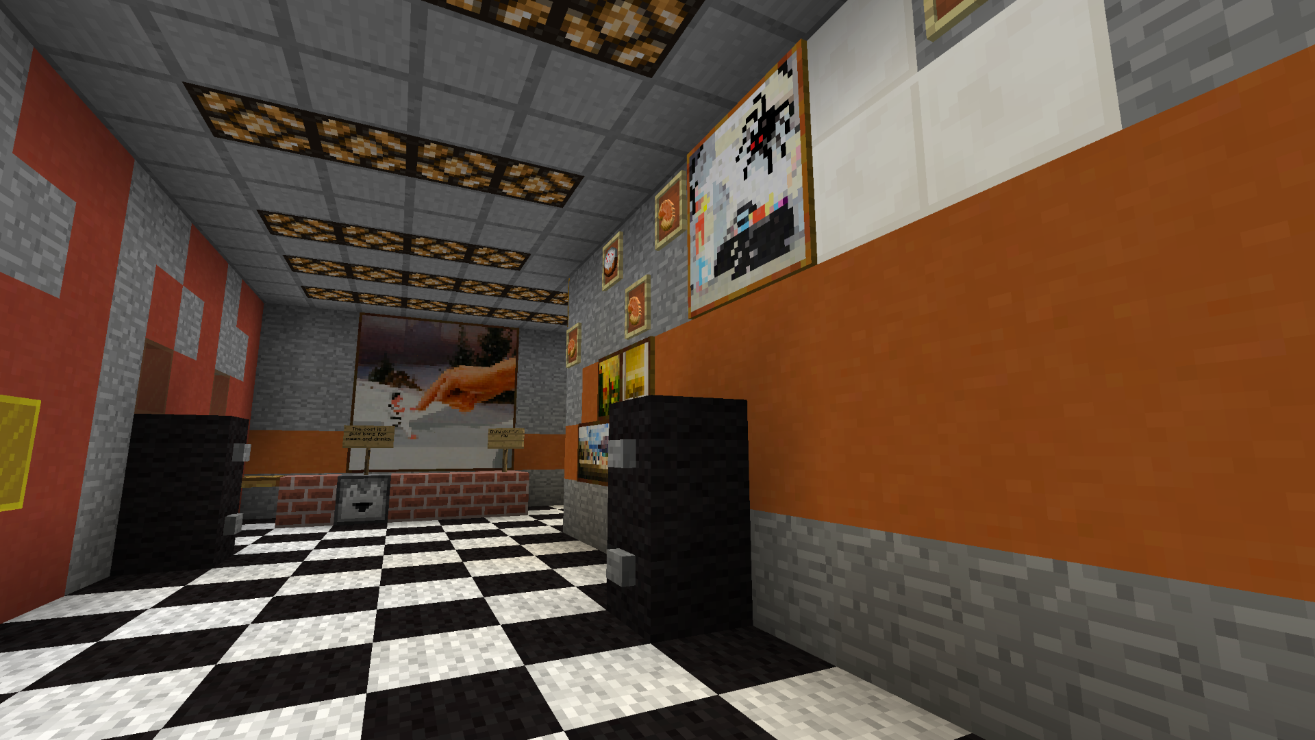 Showcase: Freddy Fazbear's Pizza Replica in Minecraft : 13 Steps ...