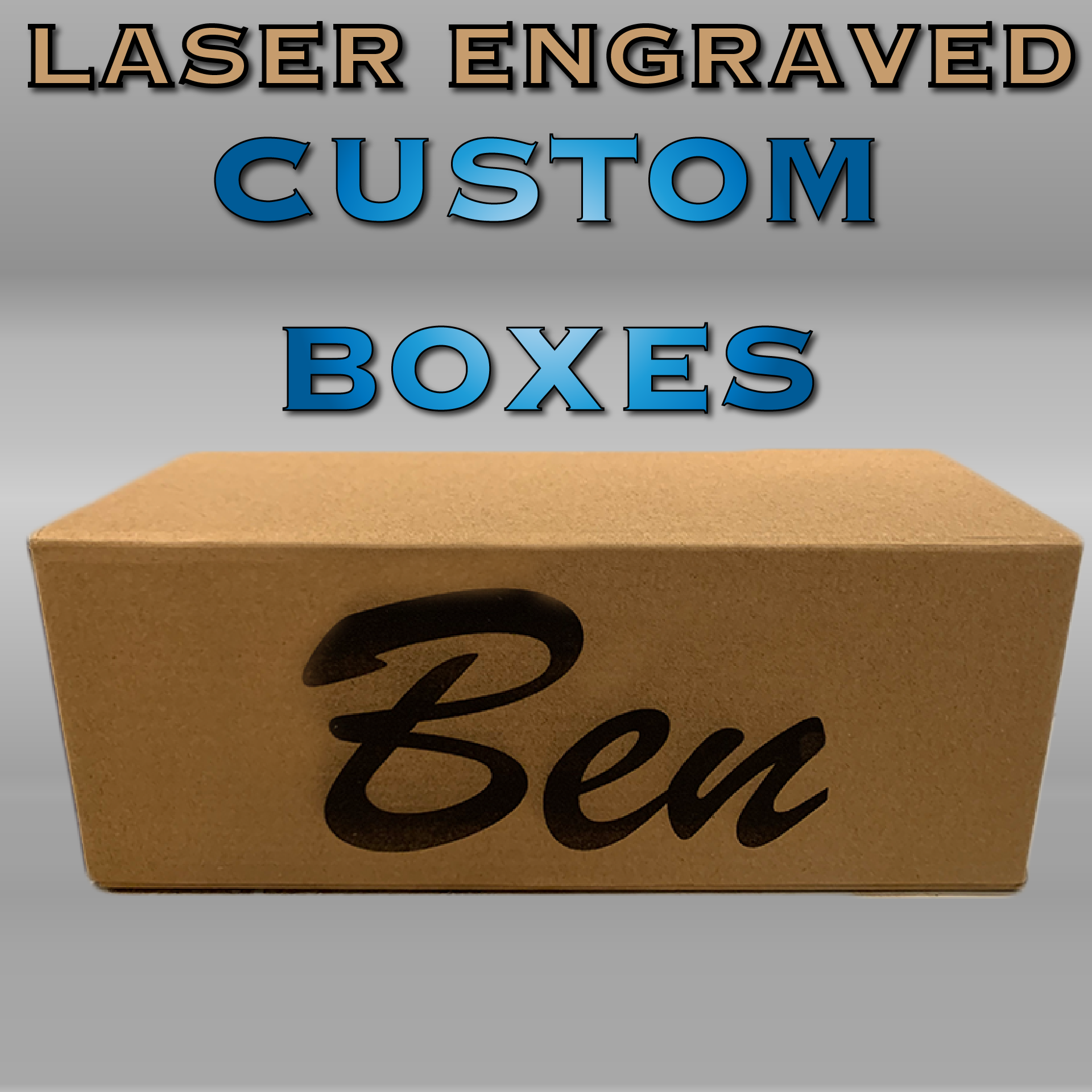 Laser Engraved Cardboard Box Packaging E Commerce For Online Stores
