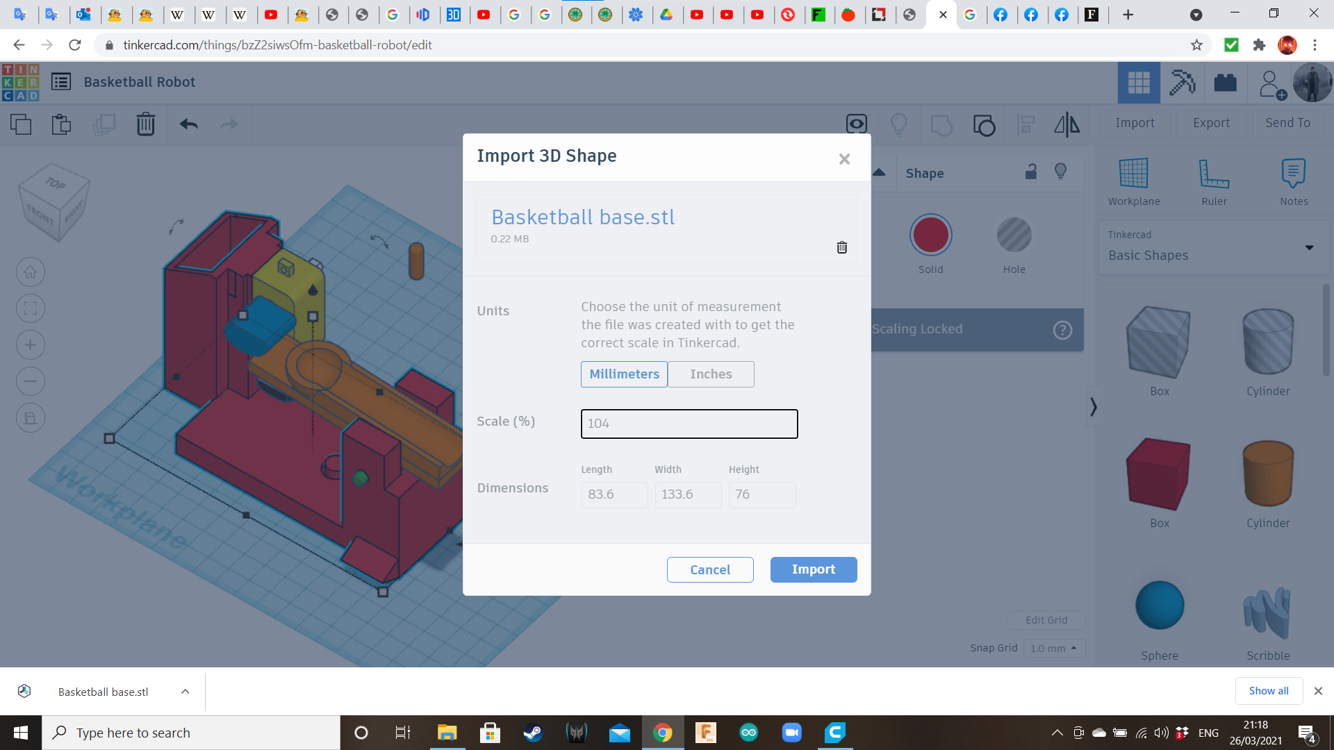 Tinkercad Robotics for School: Basketball Machine! : 16 Steps (with ...