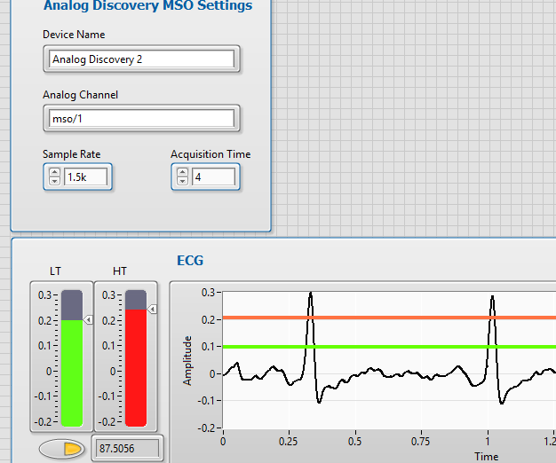 Diy Ecg Using A Analog Discovery 2 And Labview 8 Steps Instructables 
