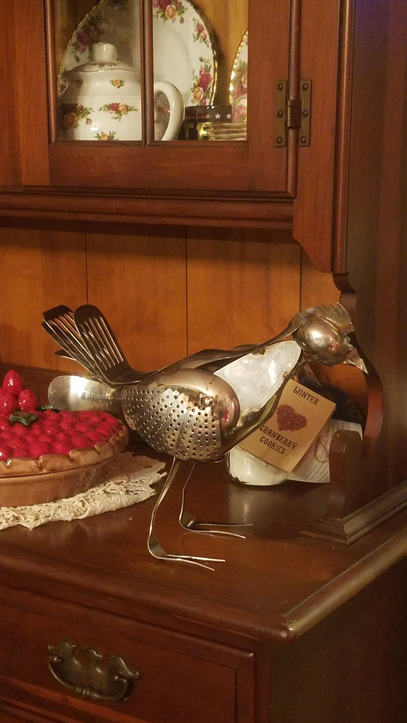 Kitchen Chicken—Sculpture of a Chicken Made From Kitchen Utensils ...