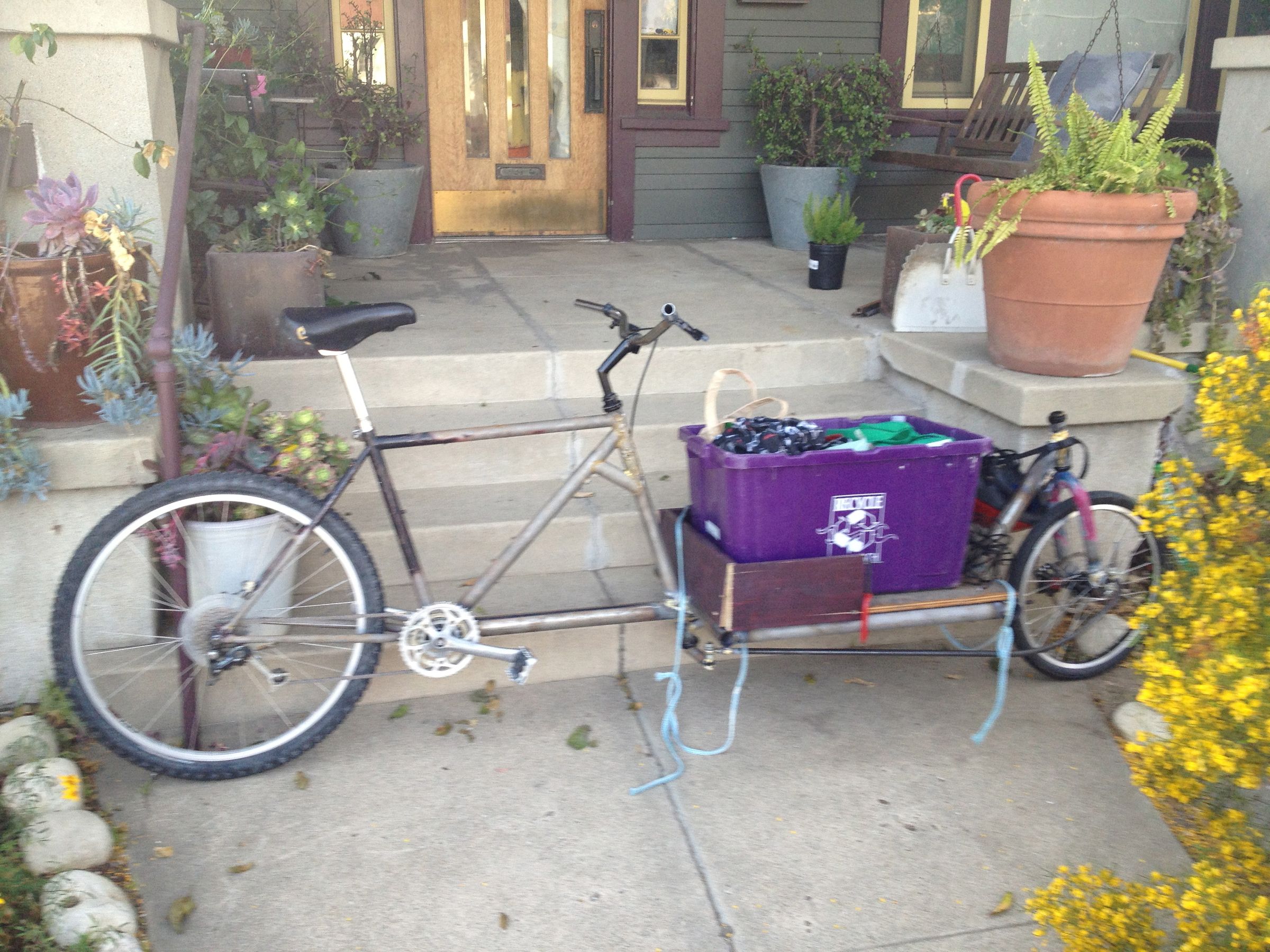 2 Wheeled Cargo Bike From Old Mountain Bike Frame : 8 Steps - Instructables