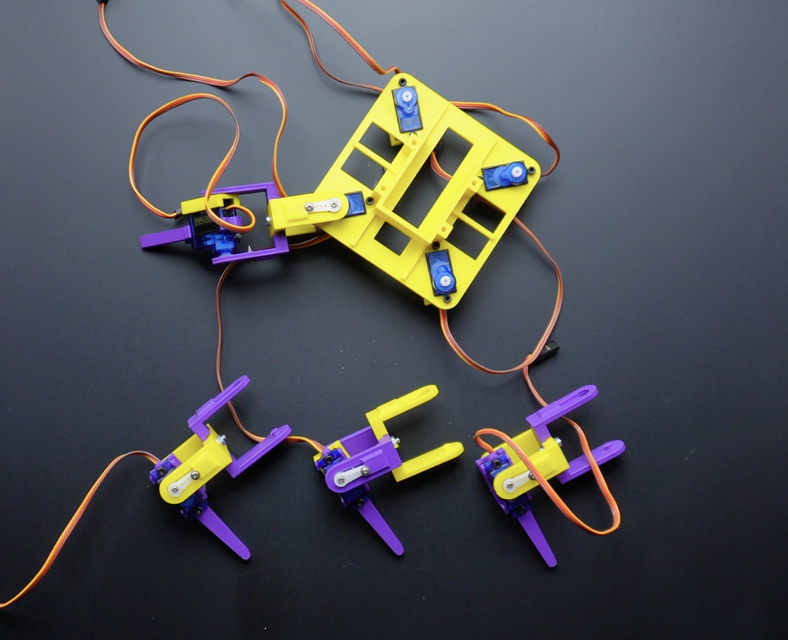 4-Legged Spider Robot With 3D Printed Parts (8 Servo Motors and an ...