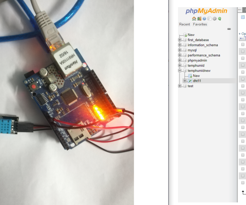 Arduino Is Sending Temperature And Humidity Data To Mysql Server Phpmyadmin 5 Steps