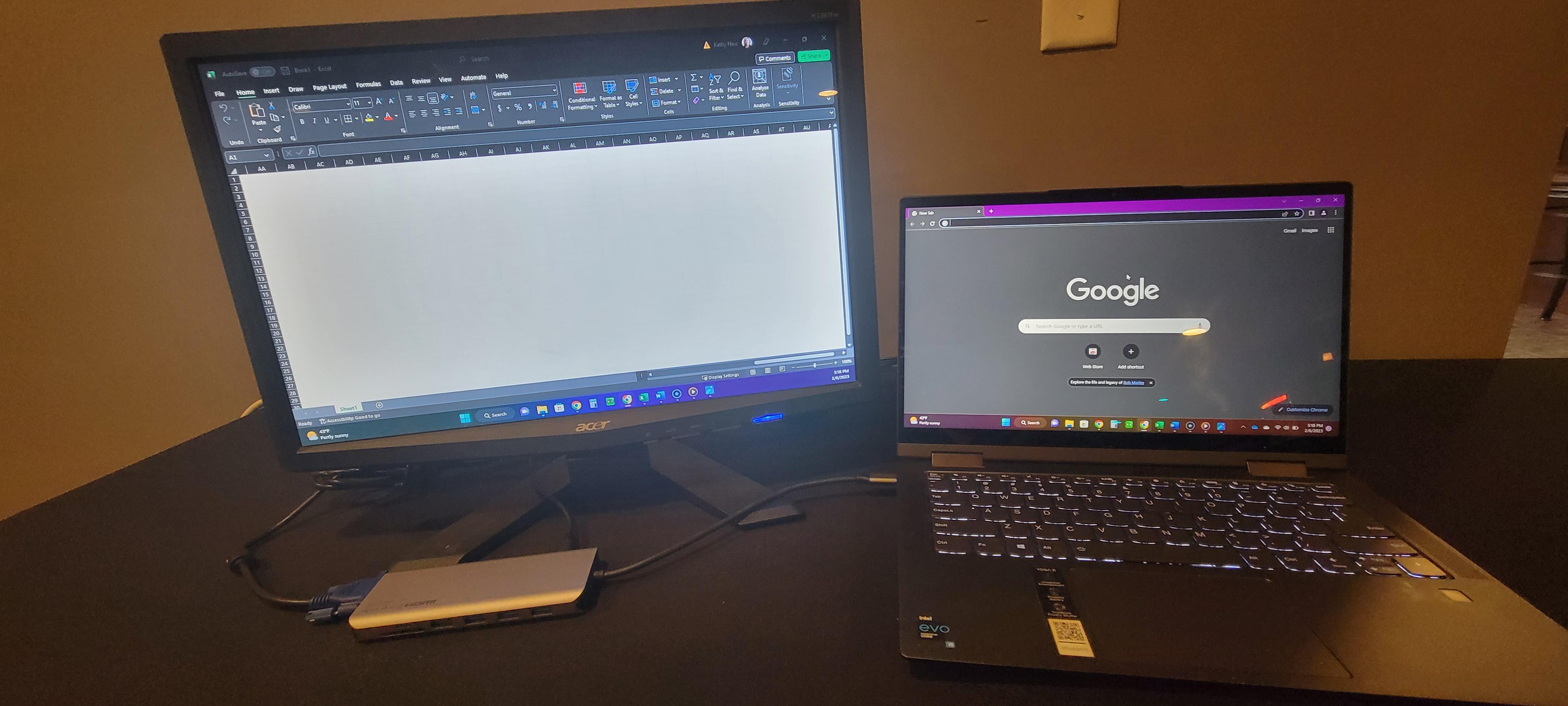 Setup a Second Monitor Using a USB-C Dock With a Windows Laptop : 10 ...