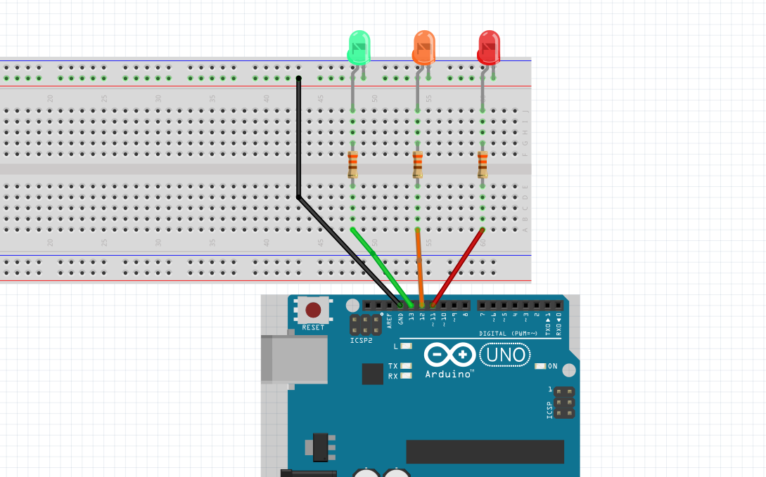 Arduino Traffic Light LEDs Circuit : 3 Steps - Instructables