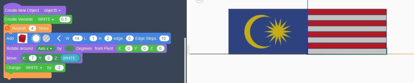 Create Country Flag With Tinkercad Codeblock Editor : 6 Steps (with Pictures) - Instructables