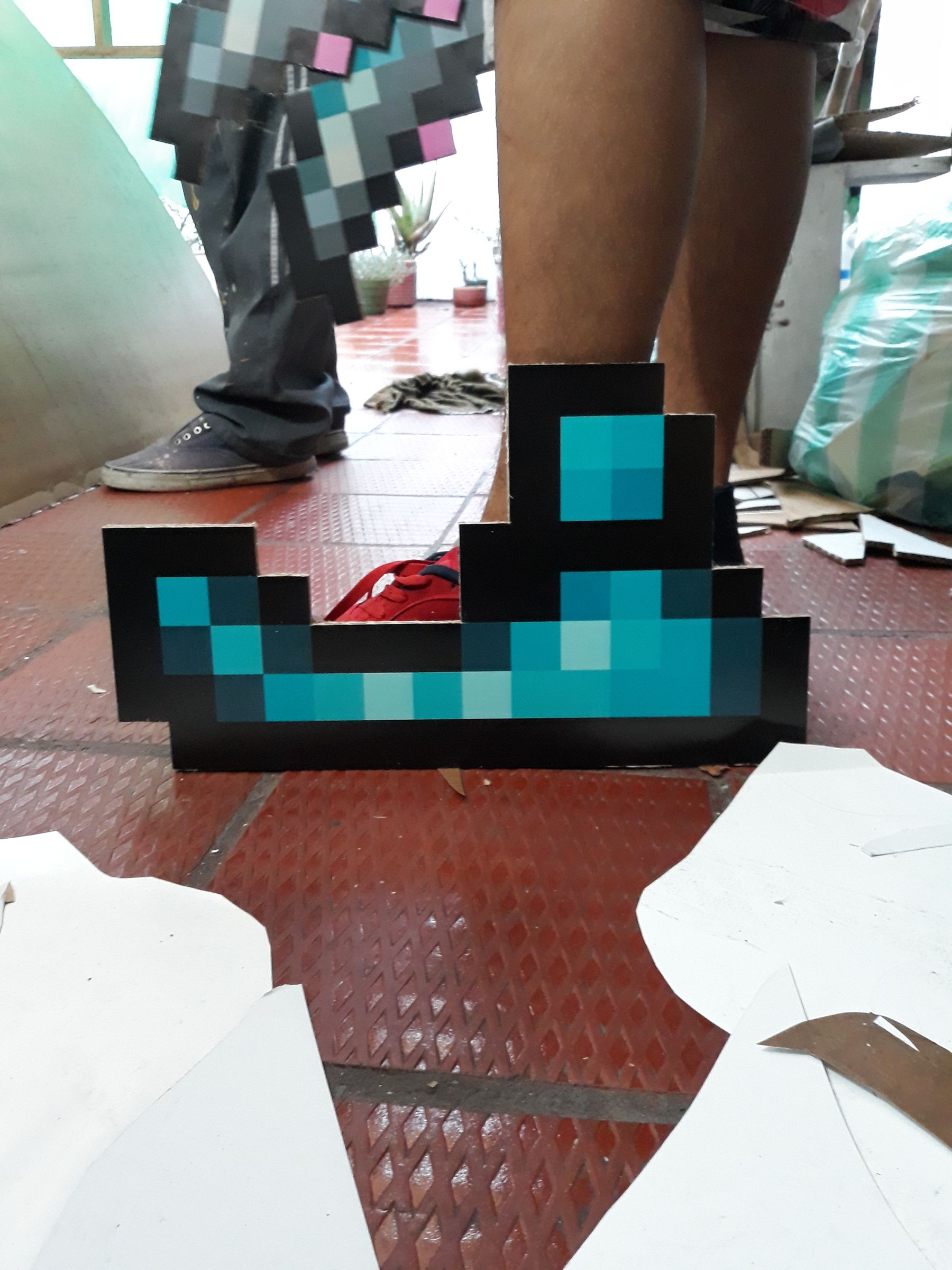 How to Make a 8-BIT SHARK BEAST Cardboard Costume : 15 Steps ...