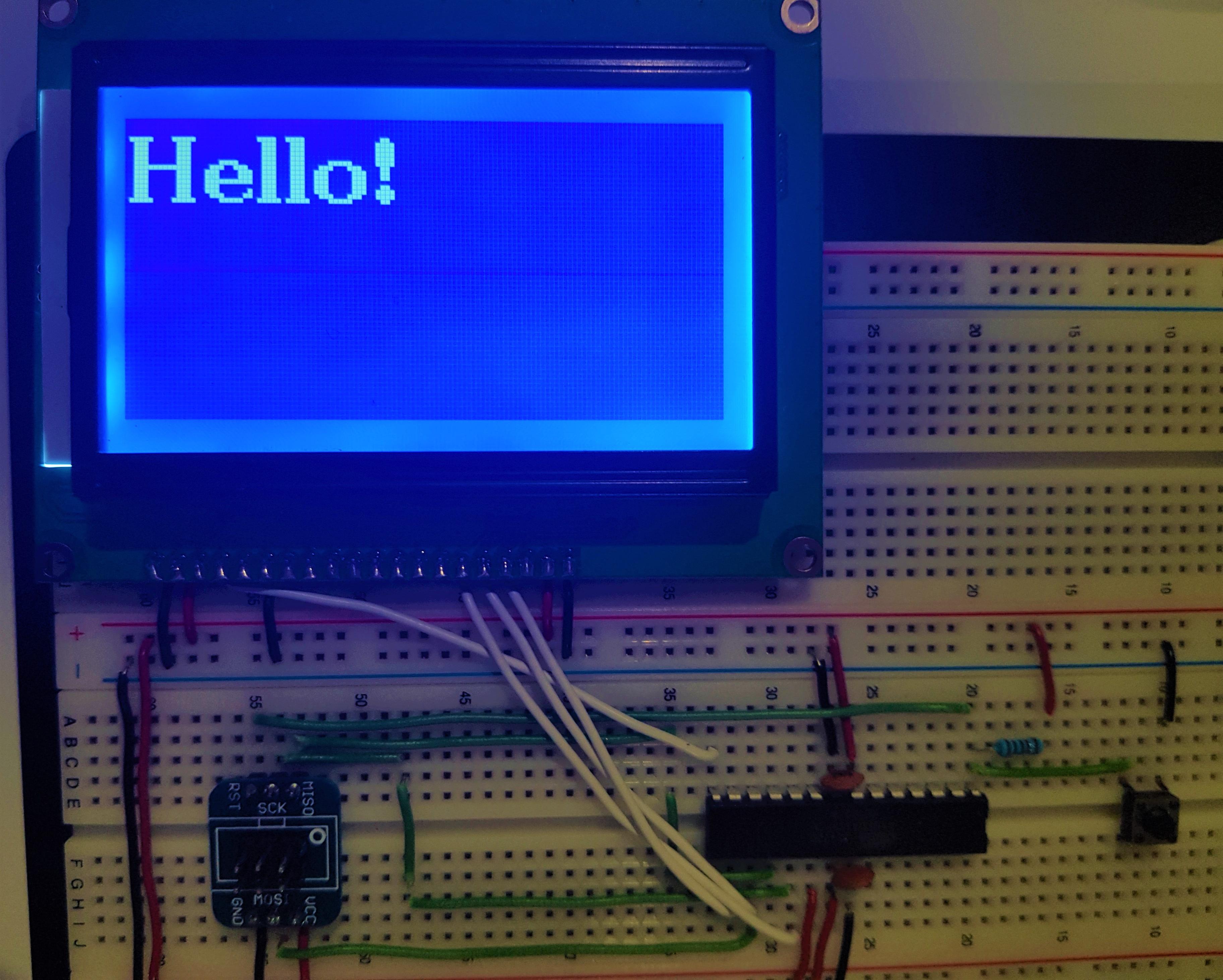 ST7920 LCD With ATmega328 in Atmel Studio Using SPI and the U8g2 Library : 17 Steps (with ...
