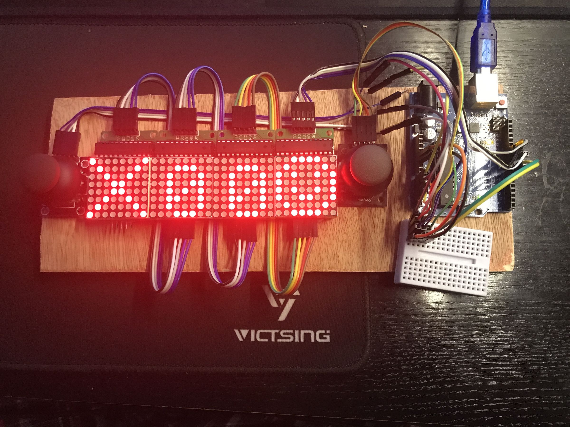 Pong Tennis With LED Matrix, Arduino and Joysticks : 5 Steps (with ...