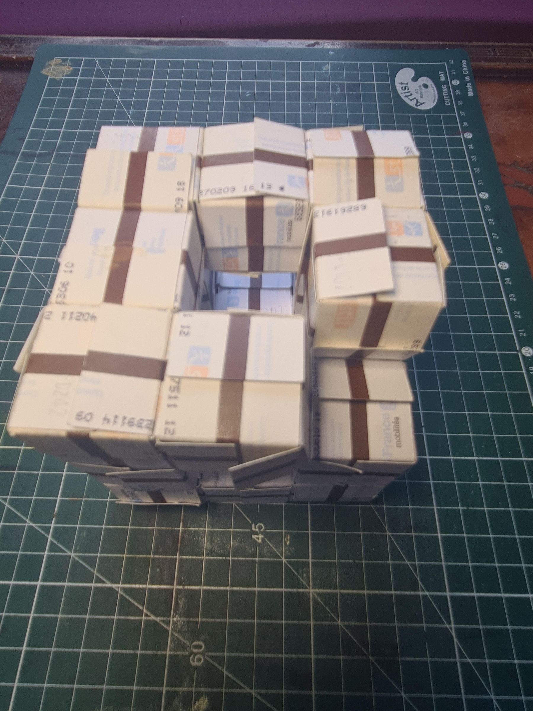 Menger's Cube Cardboard Lampshade Made From Metro Tickets : 9 Steps ...