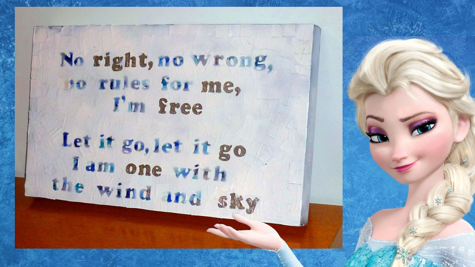 FROZEN Inspired DIY - LET IT GO Lyrics WALL ART!! - Instructables