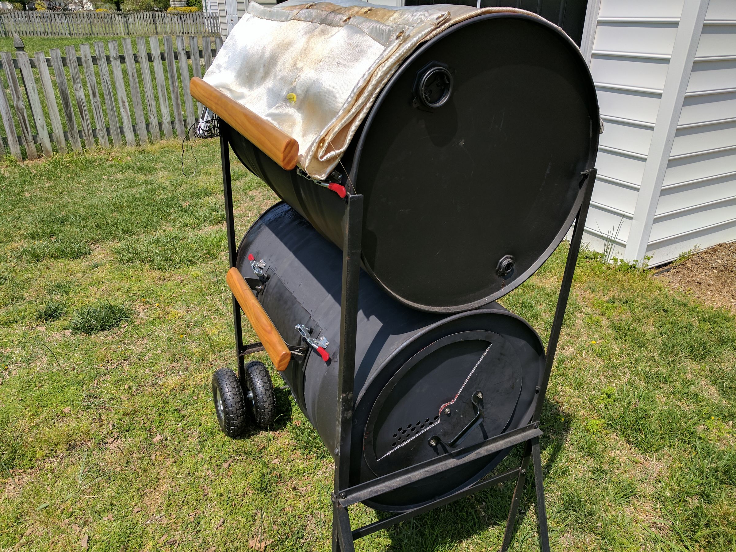 No-weld Double Barrel Smoker V1.1 : 7 Steps (with Pictures) - Instructables