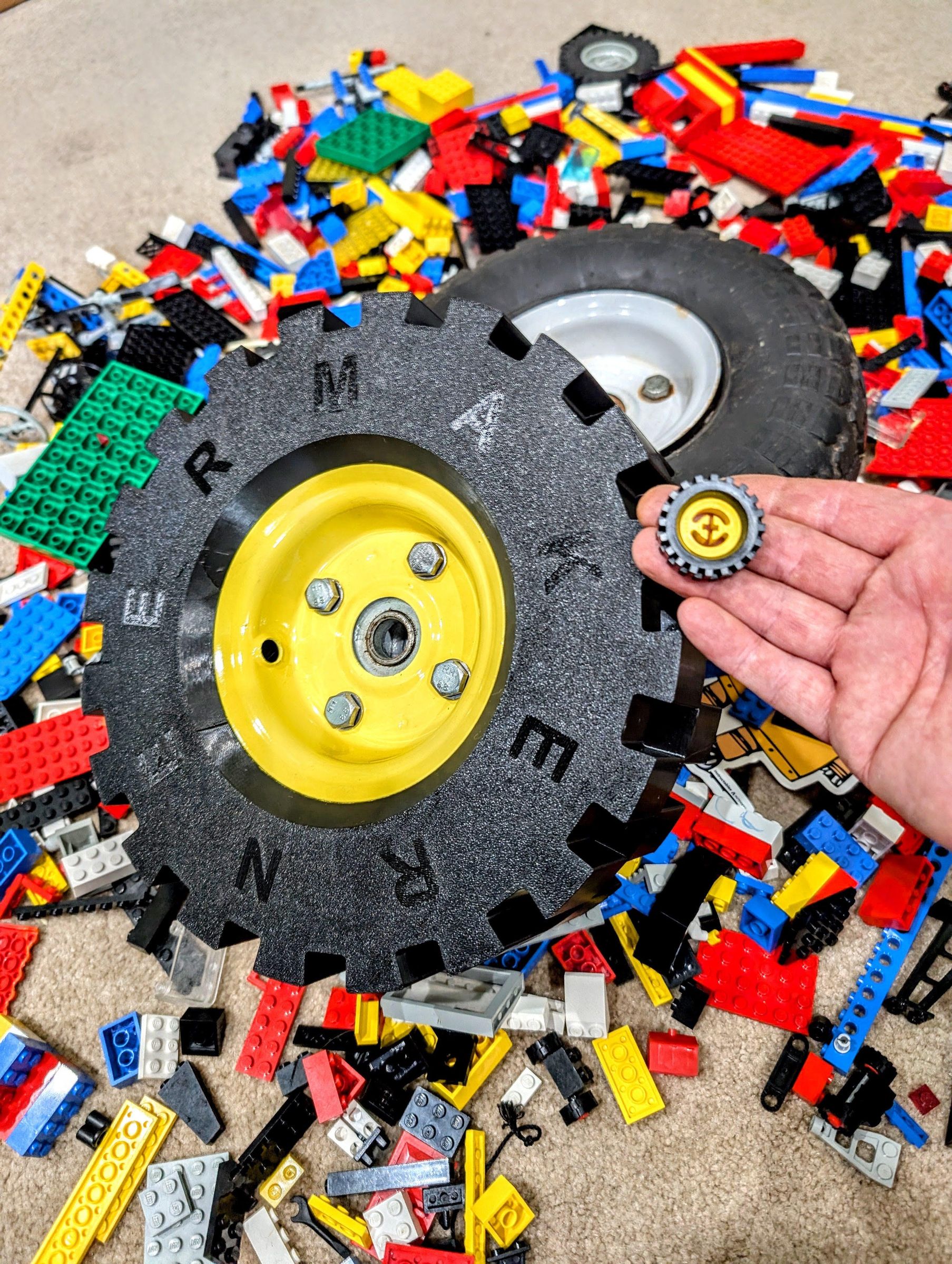 LEGO Brick Inspired 10" Flat Free Utility Tire : 9 Steps (with Pictures ...