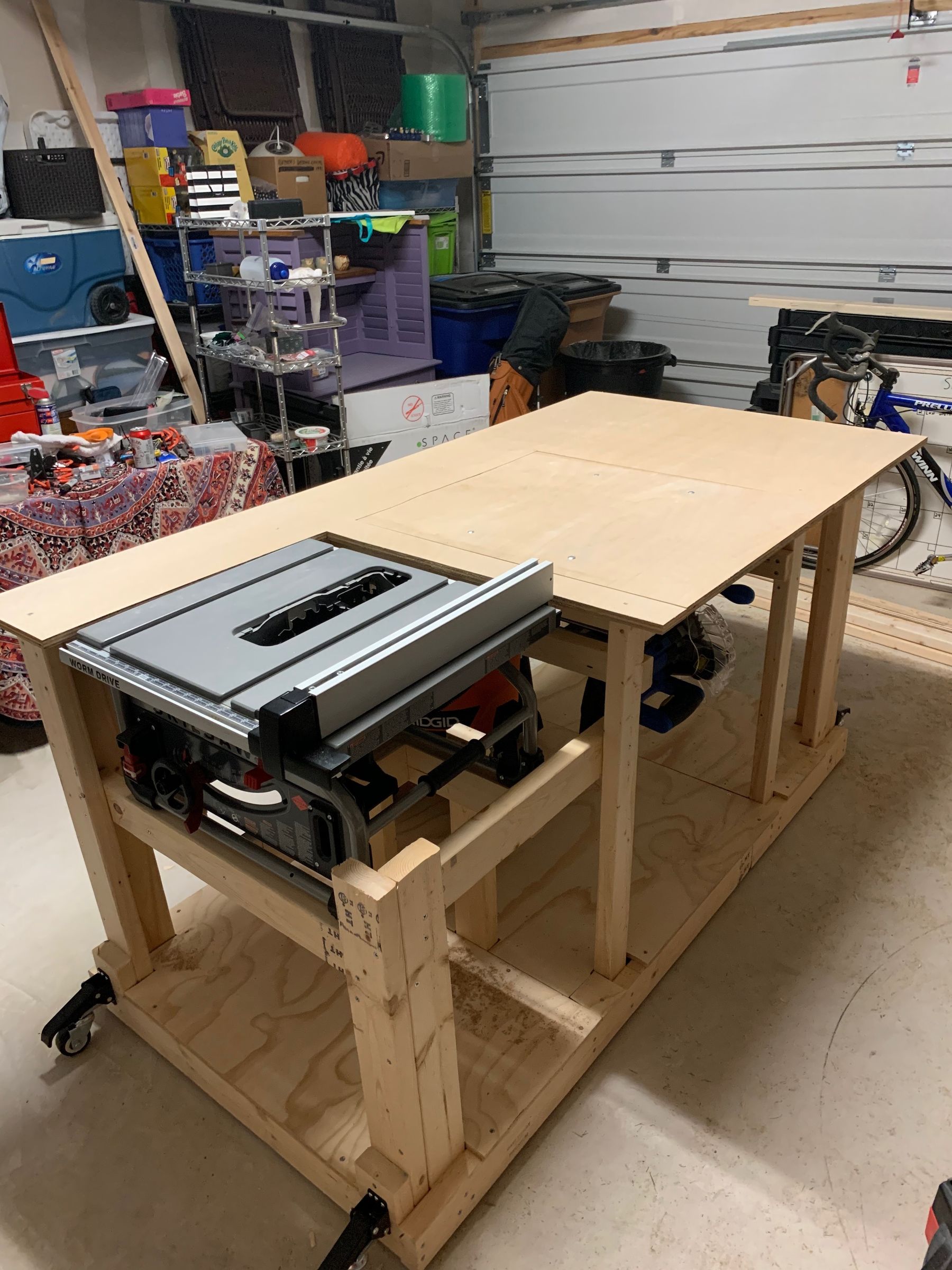 Mobile Workbench With Built-in Table & Miter Saws : 8 Steps (with ...