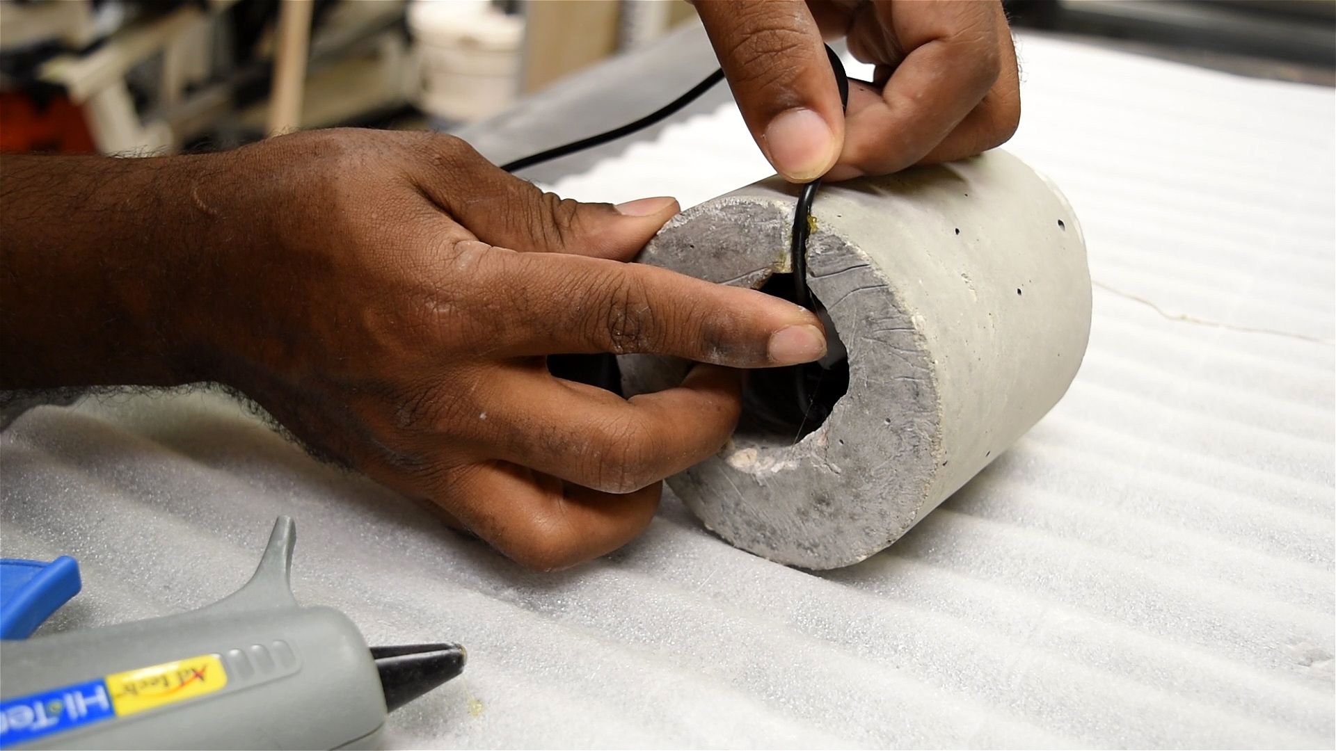 DIY Concrete Lamp - LED String Light : 9 Steps (with Pictures ...