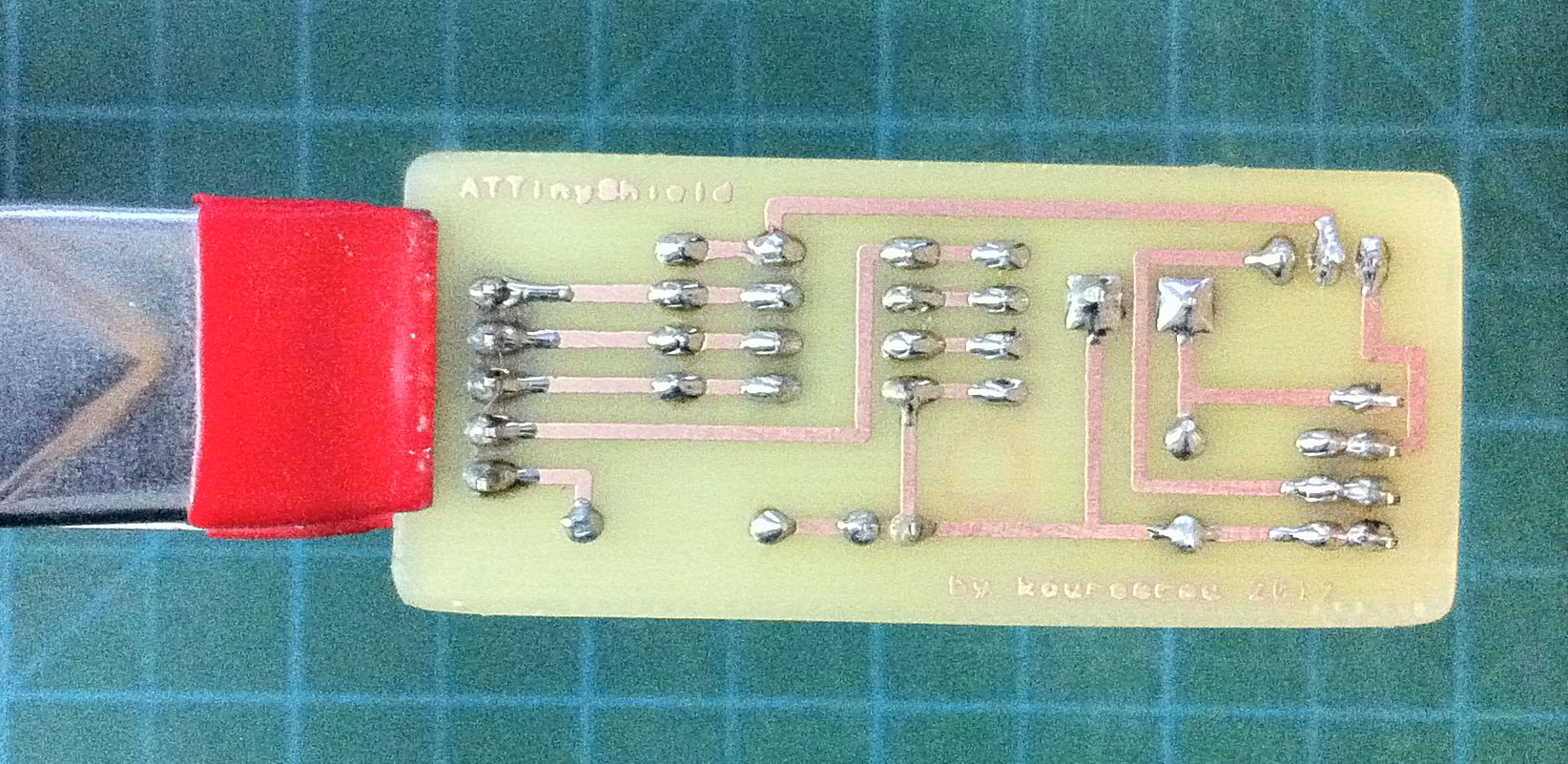 Arduino ATtiny85 Programmer Shield on PCB [ATtinyShield] : 9 Steps ...