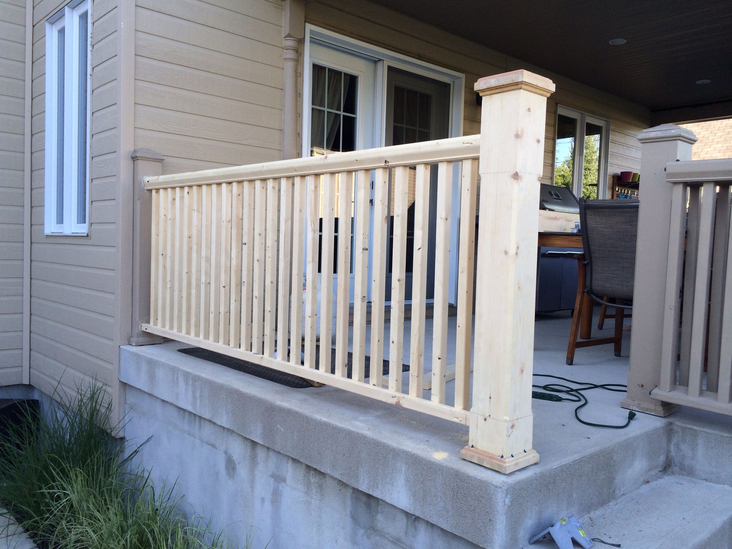 Premium Deck Railing From 2x4 and 2x6 Construction Lumber : 7 Steps ...
