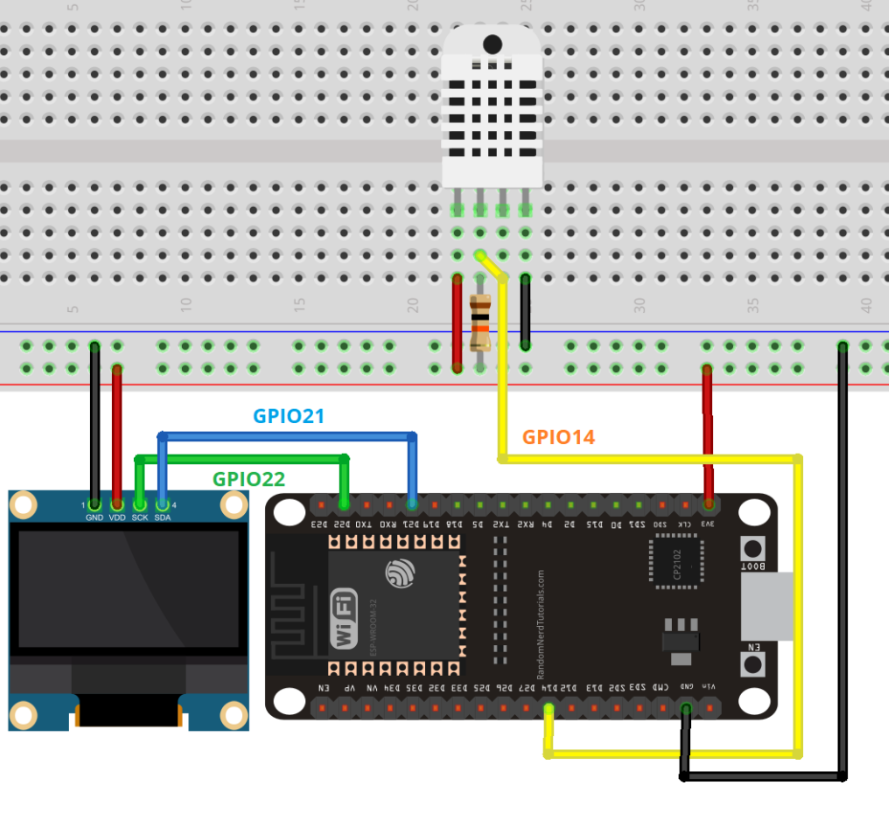 Esp32 Interfacing With Dht11 Circuit Diagram ESP32 & DS3231 Based Real