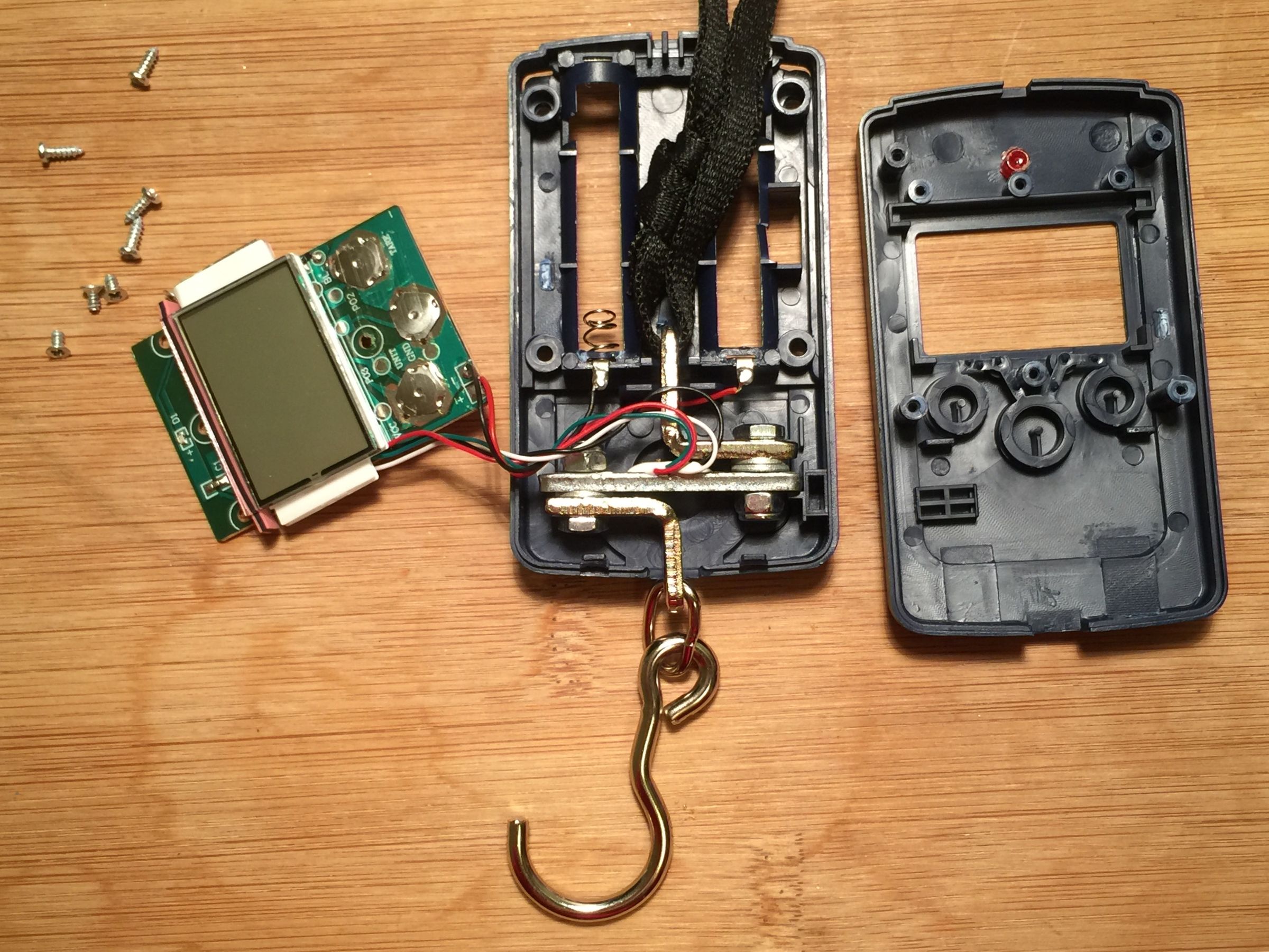 Get a Hanging Weight Sensor Out of a Luggage Scale for Your Arduino ...