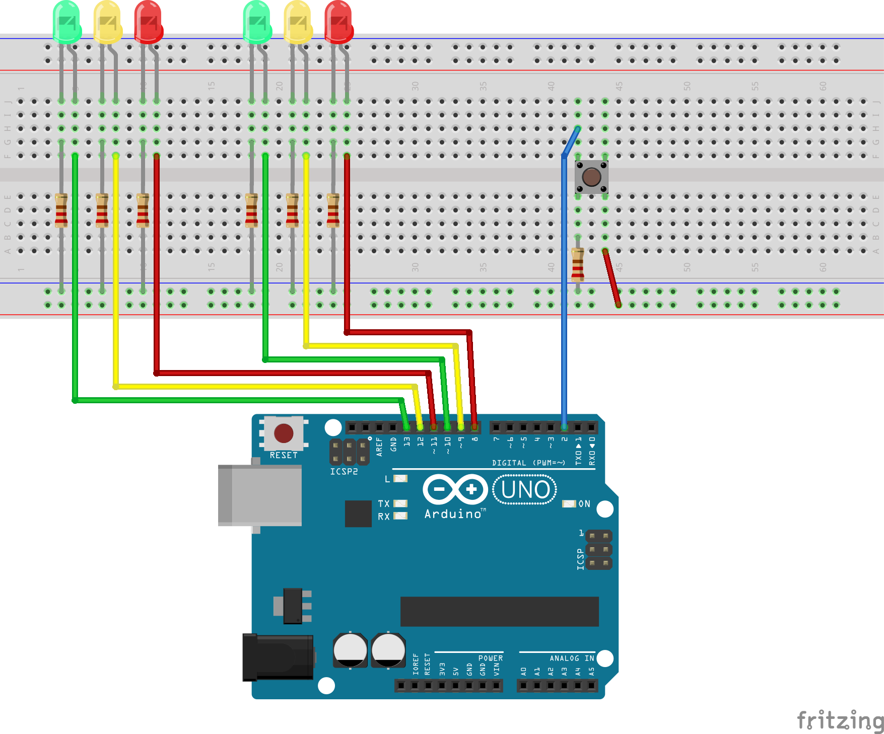Basic Arduino Traffic Light Utilizing Interrupts : 6 Steps - Instructables