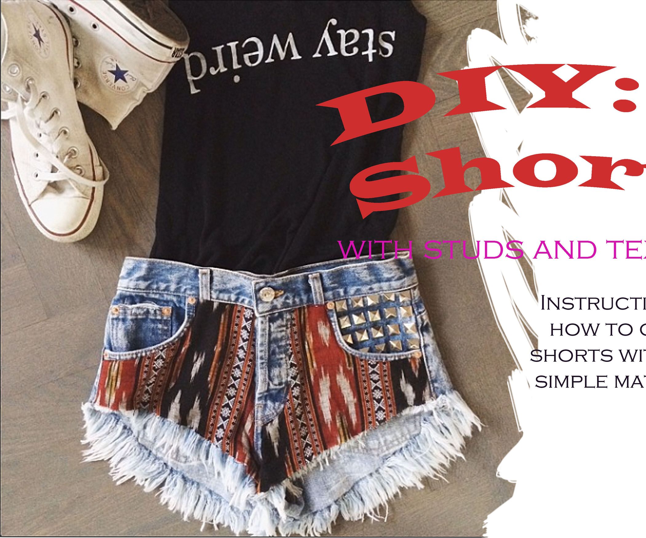 DIY Shorts With Studs and Textiles : 8 Steps - Instructables