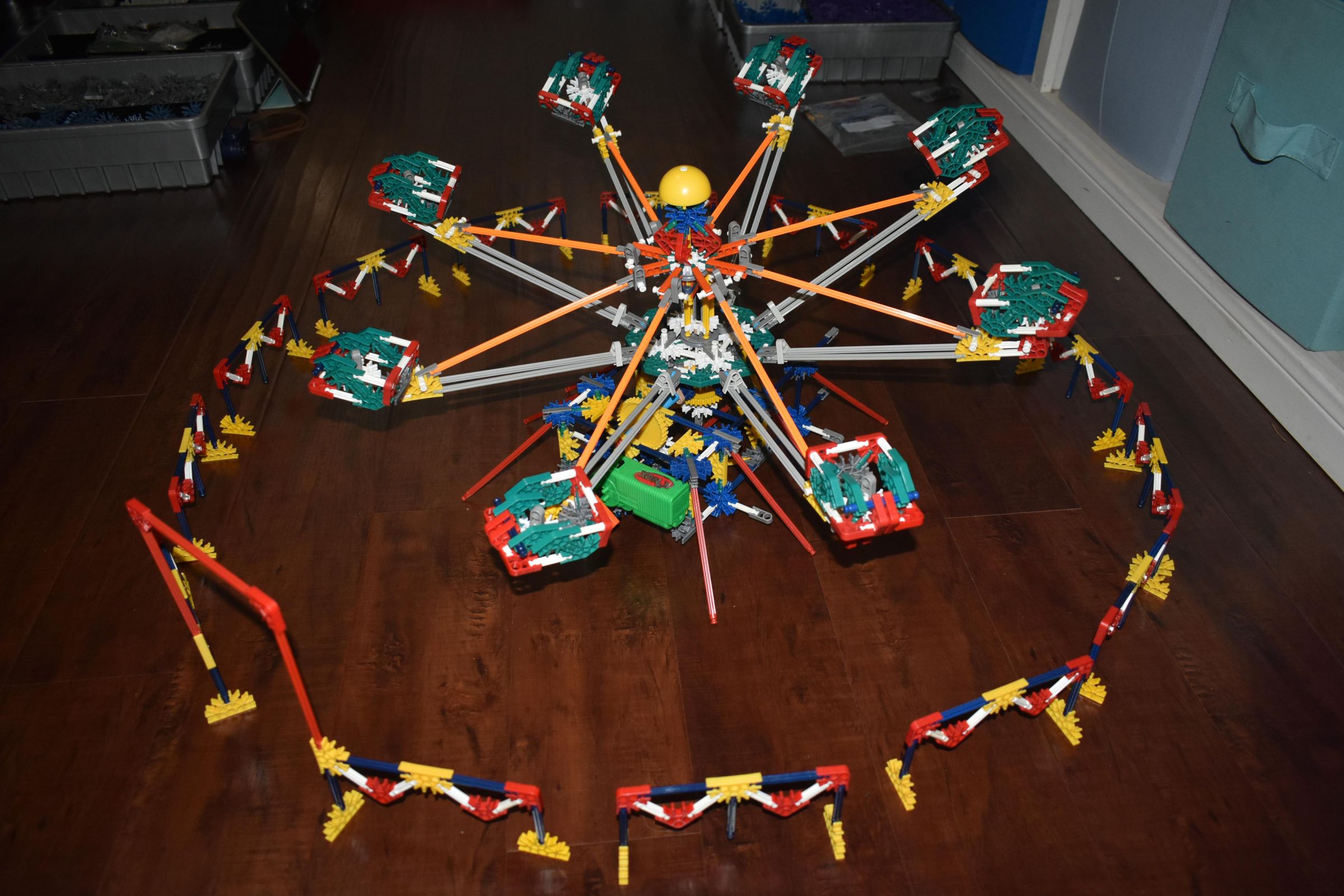 K'nex Octopus Fair / Carnival Ride Knex W/ Set Up & Disassembly Process ...
