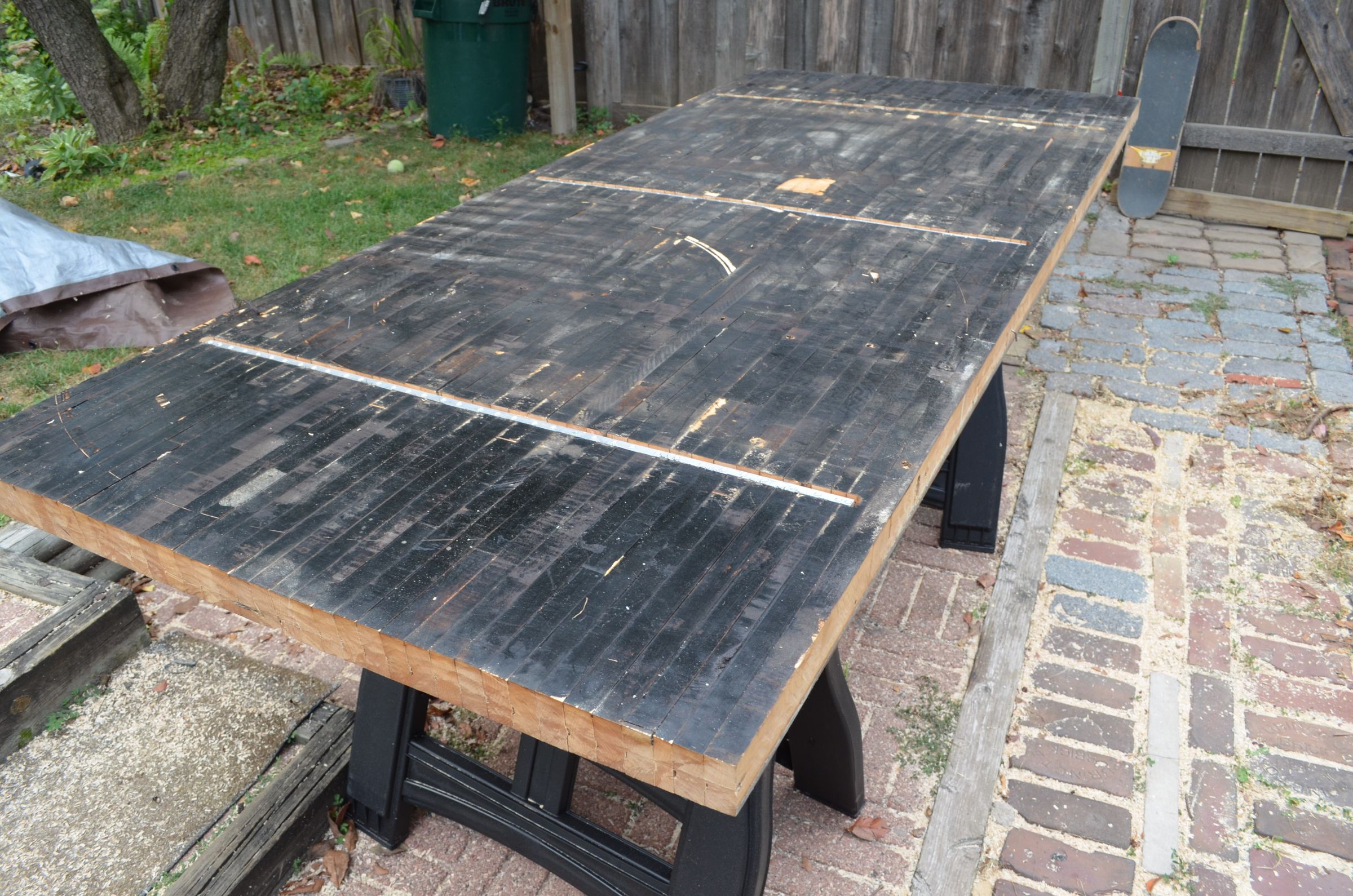 Reclaimed Bowling Lane Table : 5 Steps (with Pictures) - Instructables