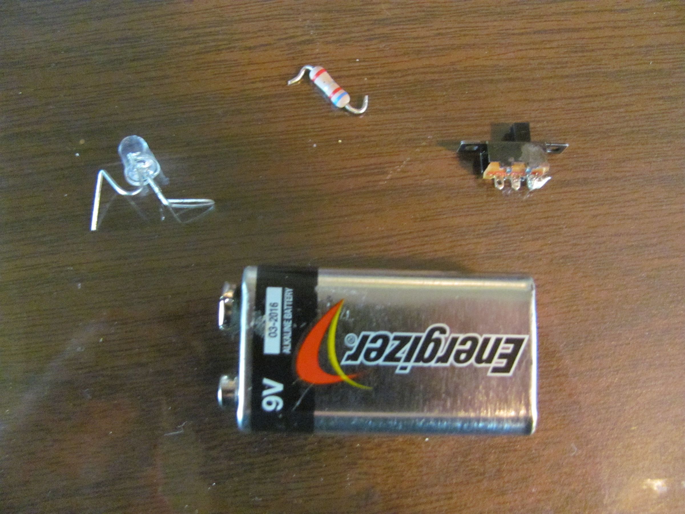 9v Battery LED Flashlight(No Solder Needed) : 3 Steps - Instructables