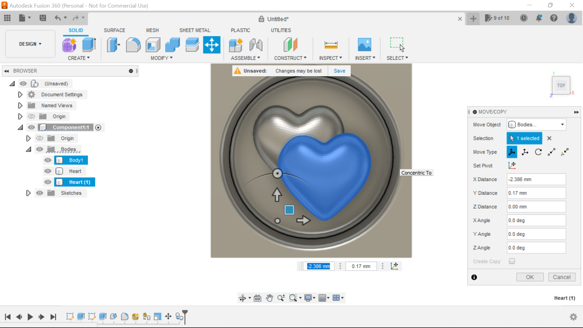2 Hearts in Oak Flooring Off-Cut With Fusion 360 : 7 Steps (with ...