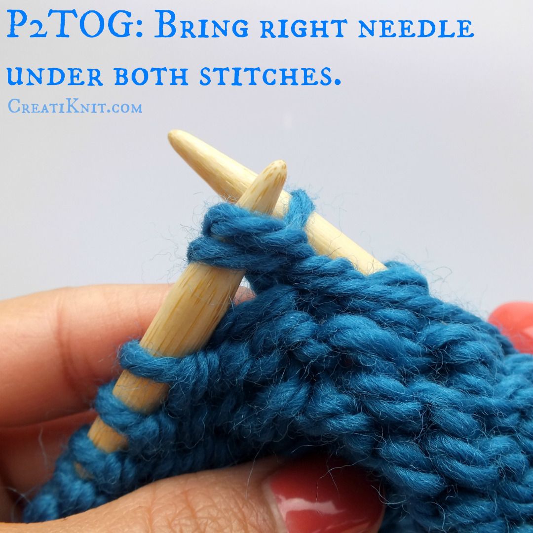 How to K2tog and P2tog (knit 2 Together, Purl 2 Together) : 9 Steps ...