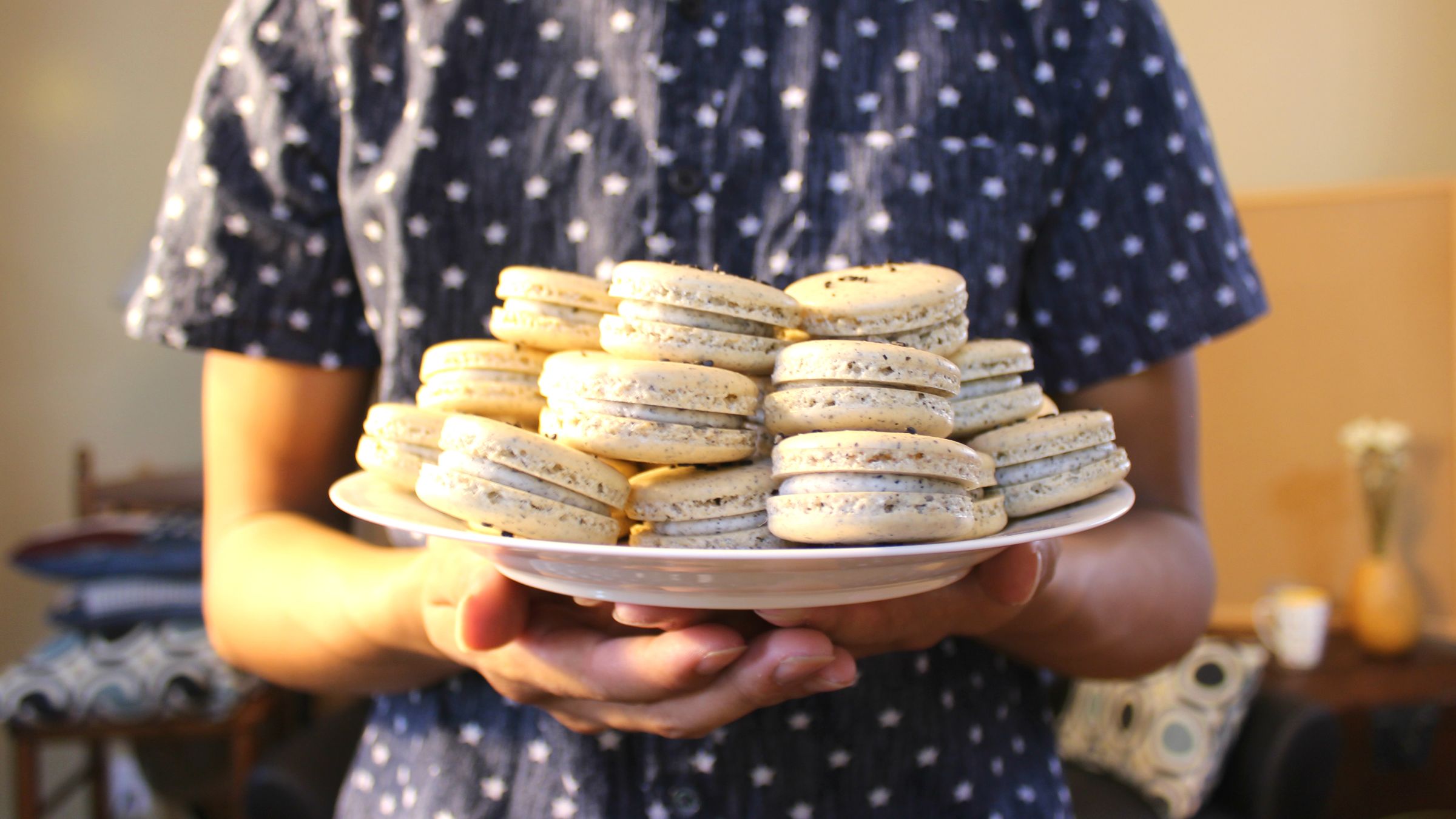 Black Sesame Macaron