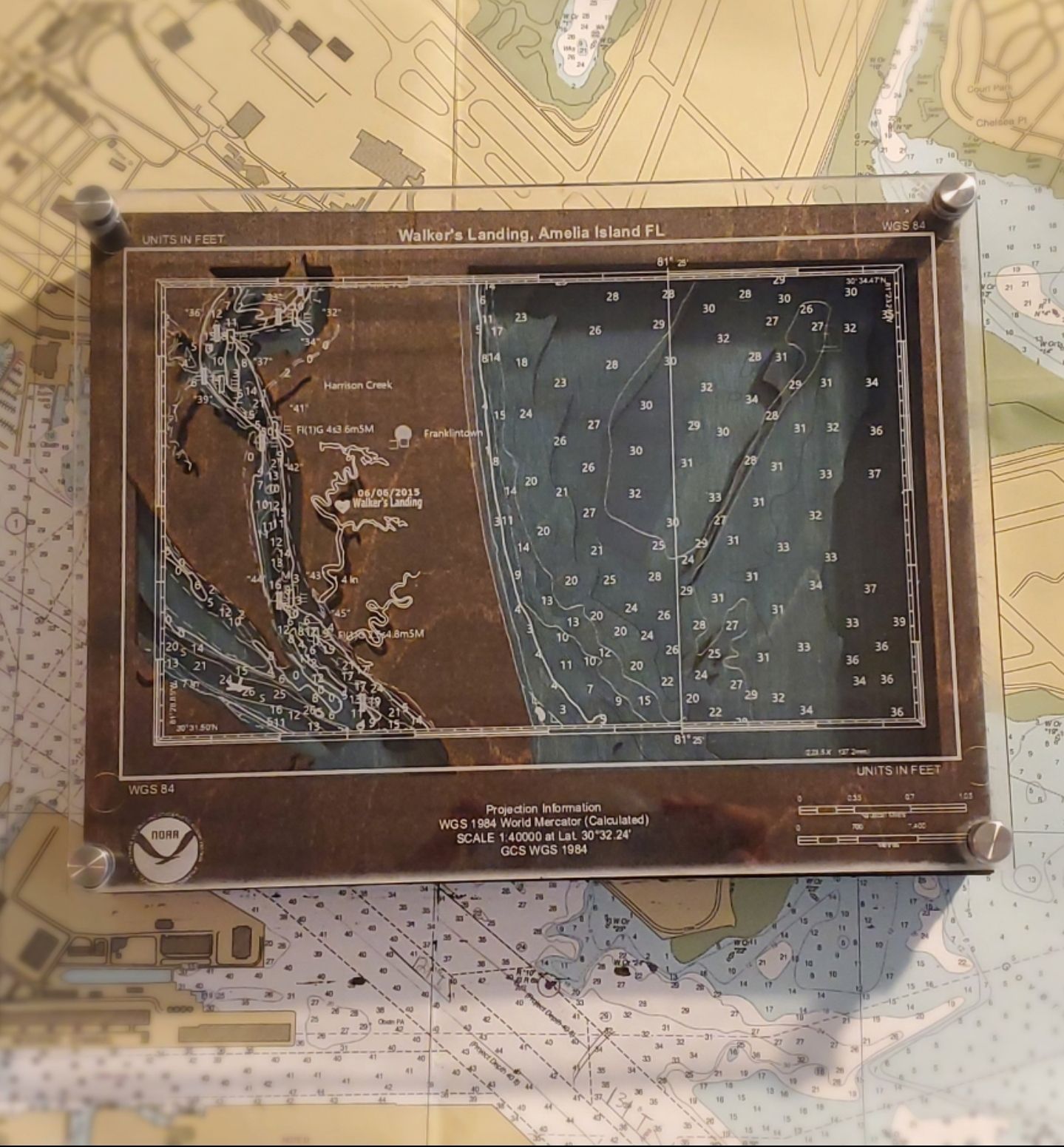 Custom Nautical Chart With Accompanying Bathymetric Contours : 5 Steps ...