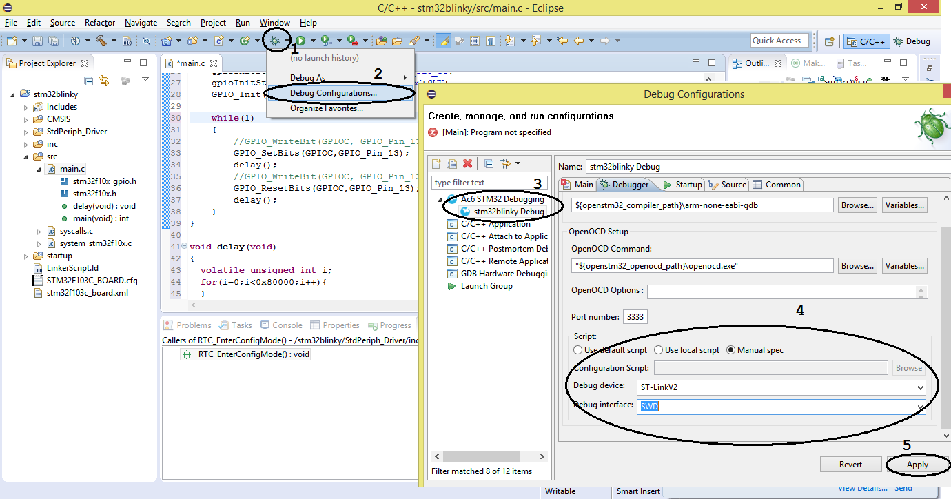 STM32F103C8X Minimal Development Board + ST Link V2 + STM Workbench : 9 ...