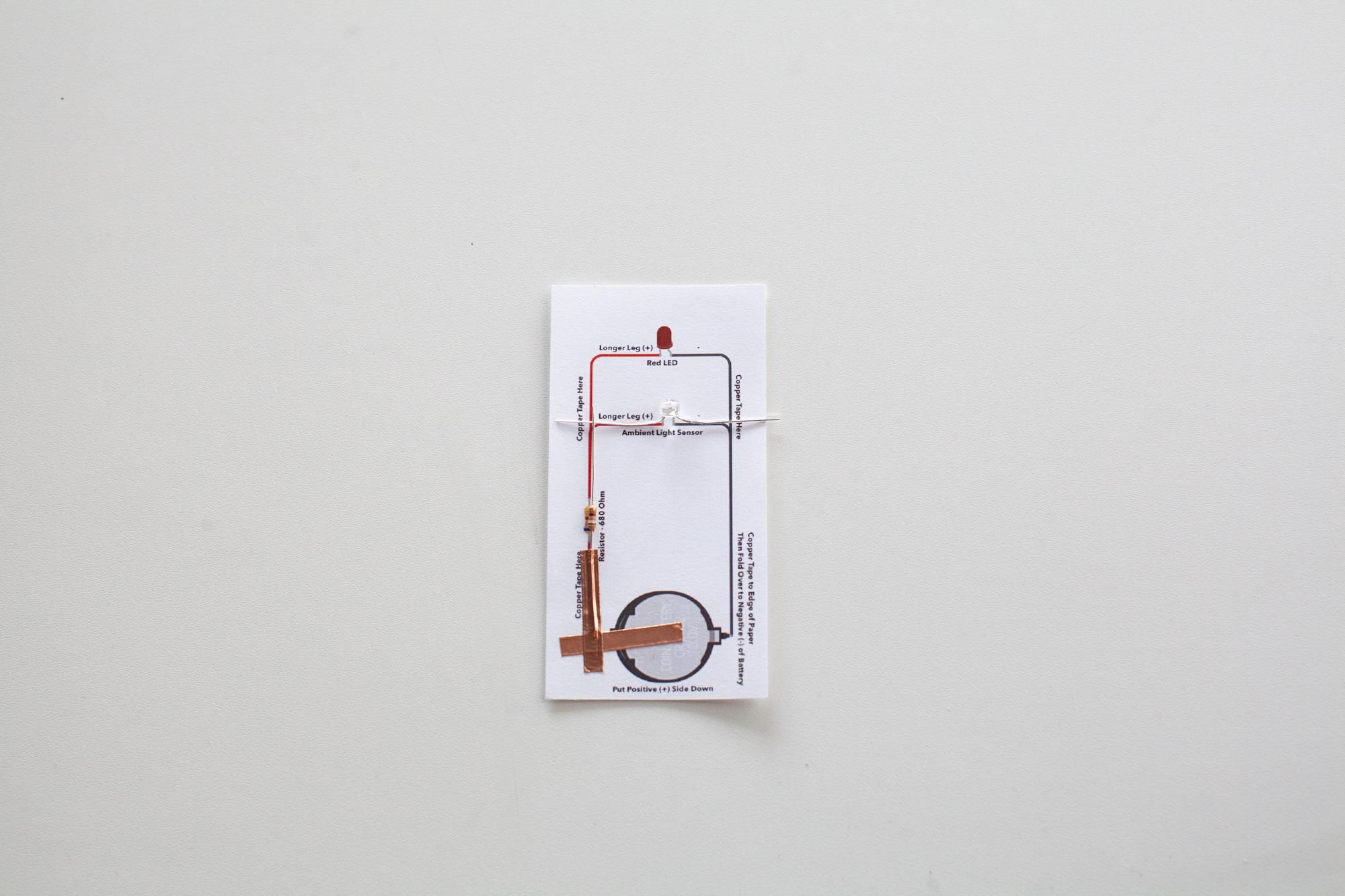 Make a Simple Ambient Light Sensor/Night Light Paper Circuit : 13 Steps ...