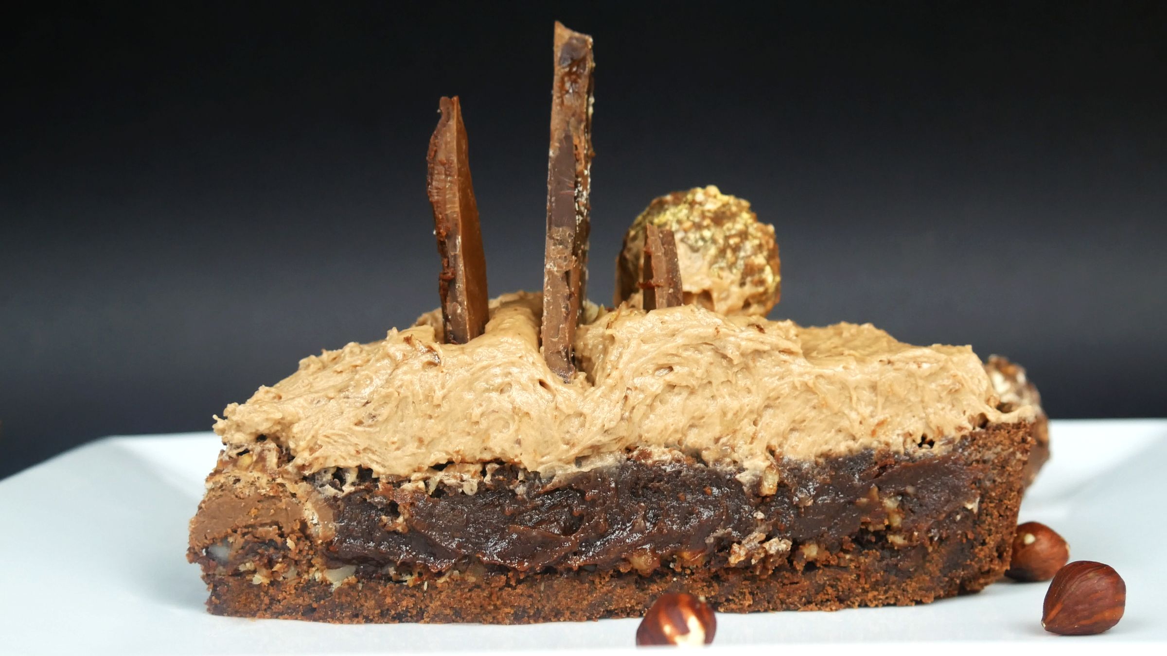 FERRERO ROCHER NUTELLA BROWNIE TART WITH NUTELLA BUTTERCREAM & FERRERO ...